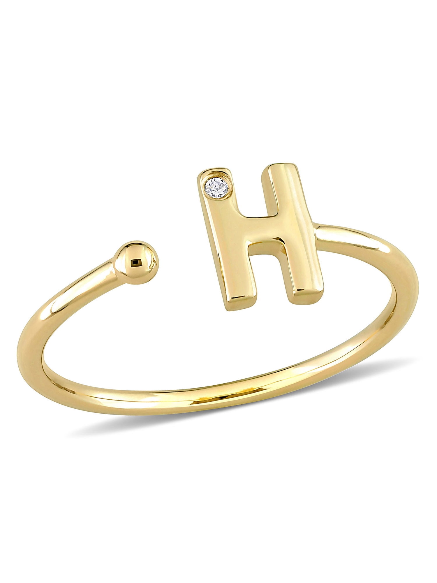 Everly Women's Diamond 10k Yellow Gold Ring - Walmart.com