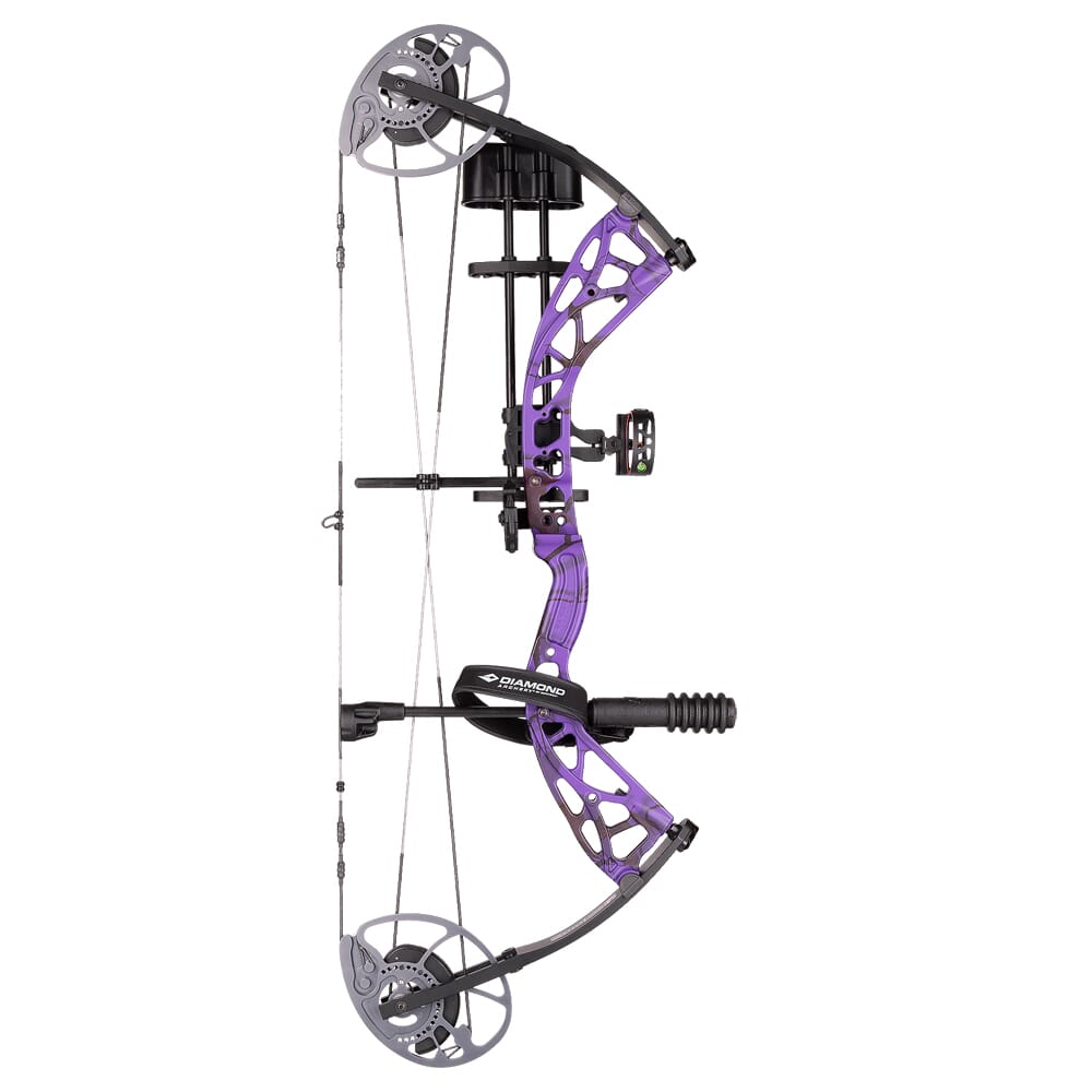 Diamond Archery Edge Max LH Compound Bow, 20-70# Draw, Purple Blaze ...