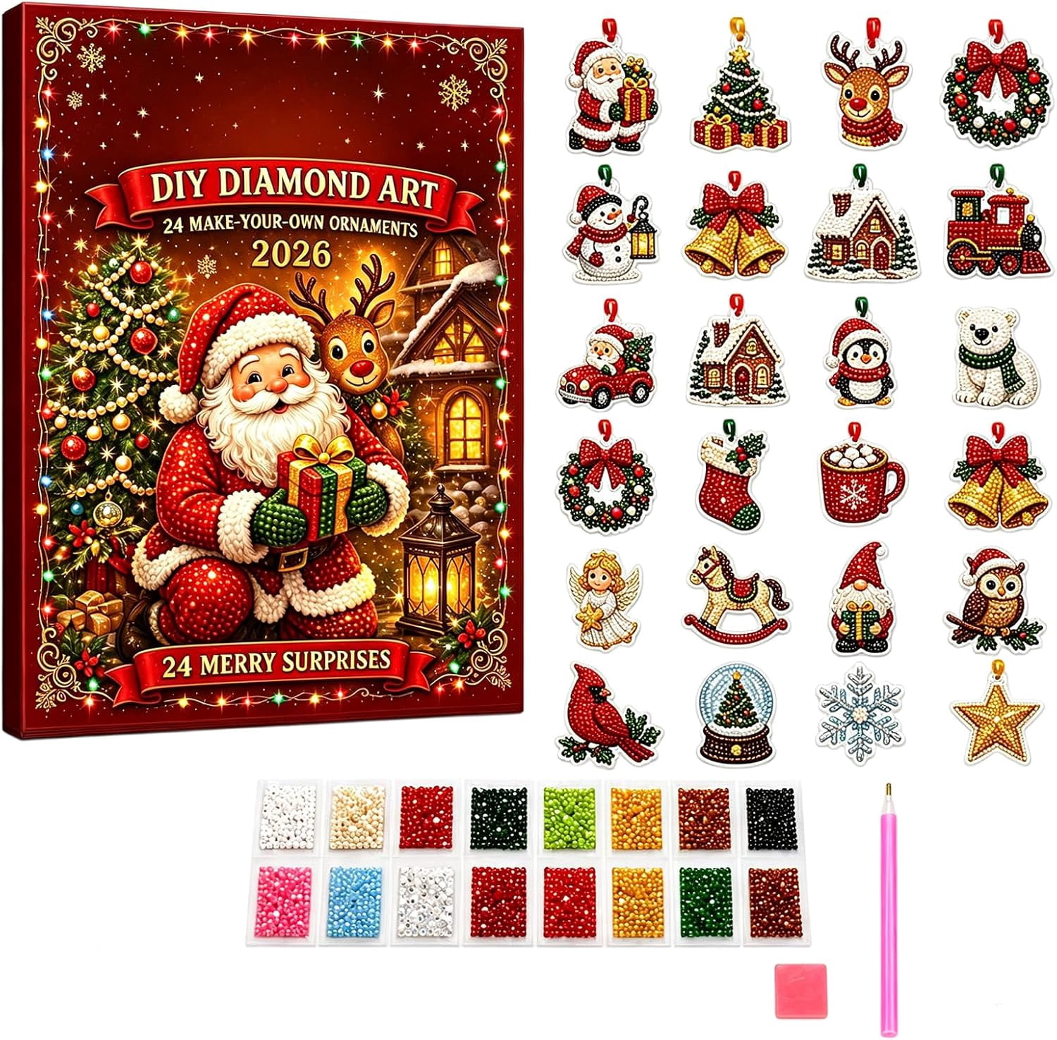 Diamond Art Advent Calendar 2026, DIY Diamond Art Christmas Advent ...