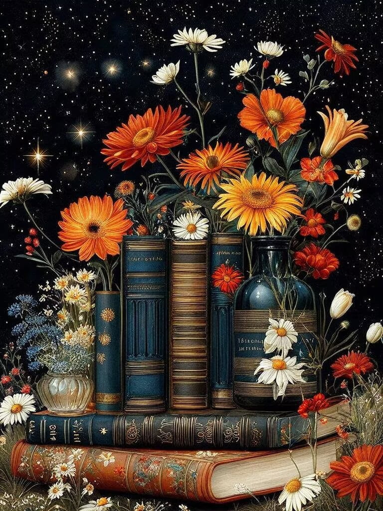 Diamond Art Book Kits for Adults,5D Painting Art Books and Flowers ...