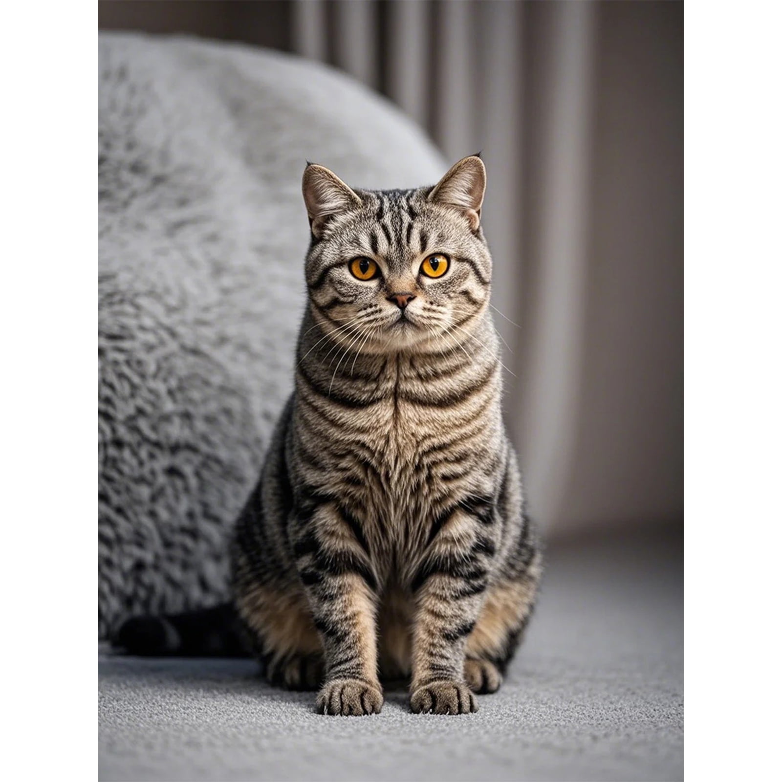 Diamond Art Brindle British Shorthair Cat Kitten 5D Diamond Painting DIY Kits Full Round Drill ...