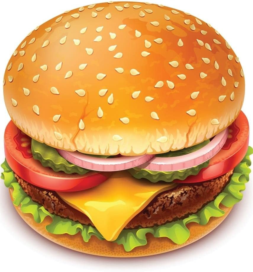 Diamond Art Colorful Burger Hamburger Food Cheeseburger Sandwich ...