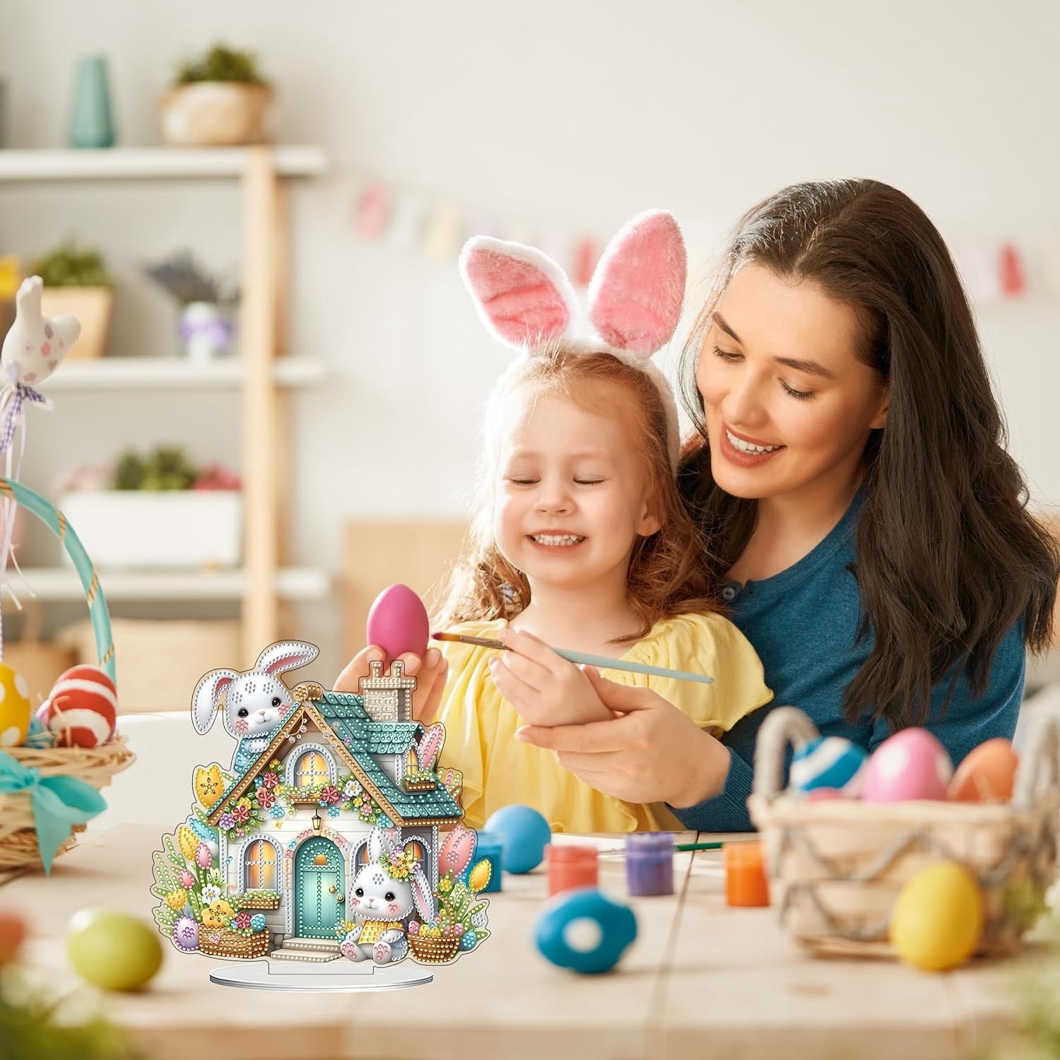 Diamond Art Easter Set 2D Desktop Display Craft Kit Holiday DIY ...