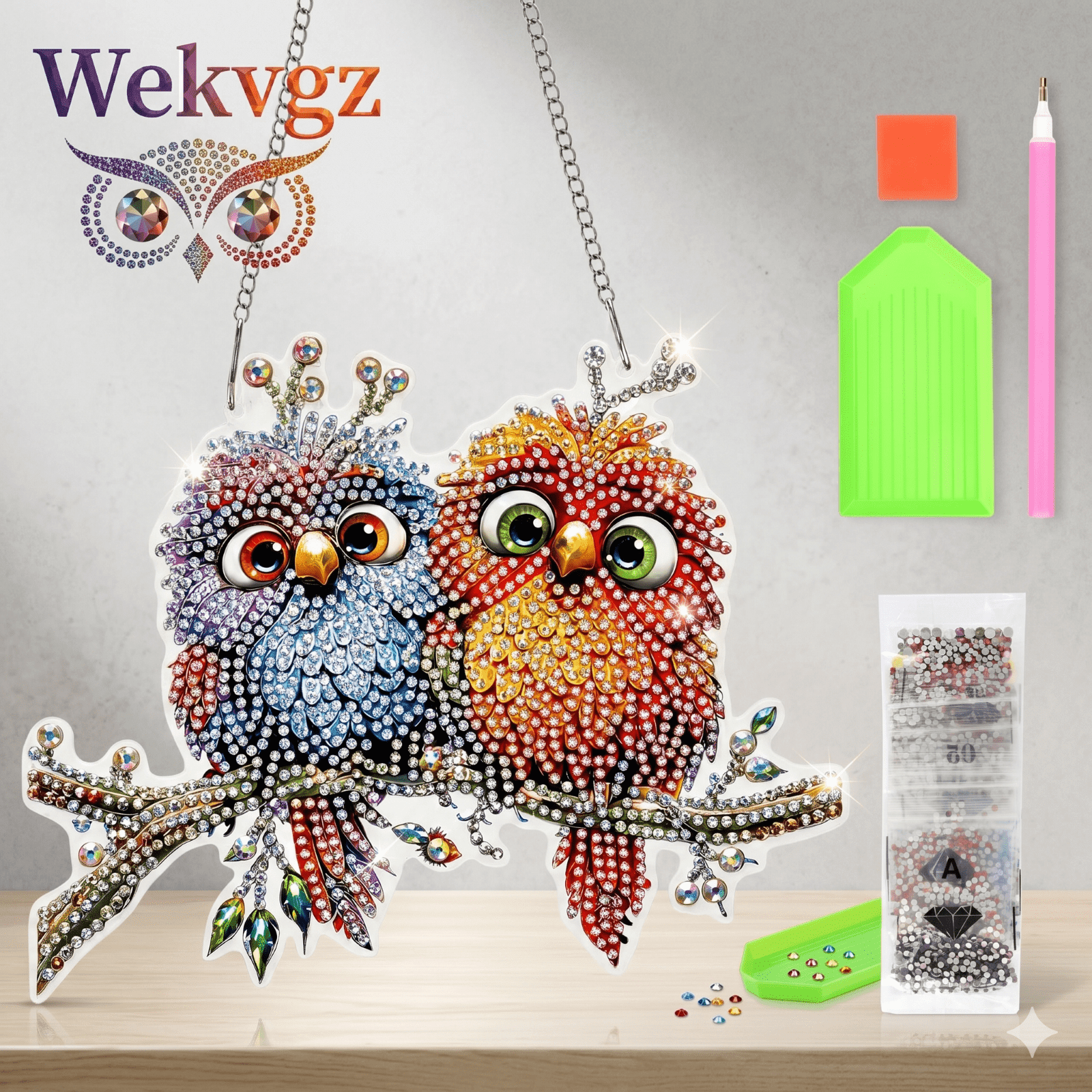 Wekvgz Diamond Art Hanging Kit for Adult Rhinestone DIY Diamond Art ...