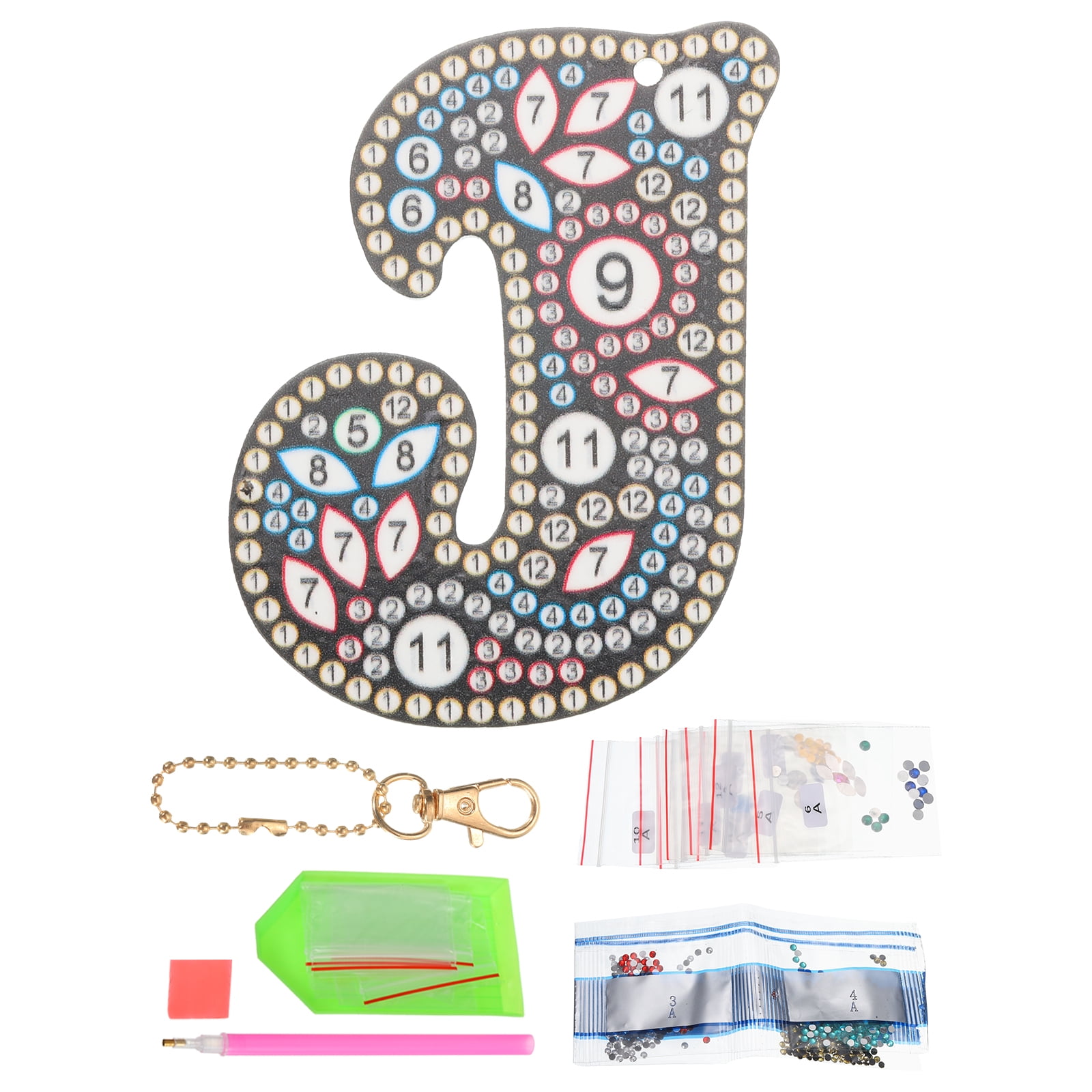 Diamond Art Keychains, 1 PCS Diamond Art Painting Letters Keychains ...