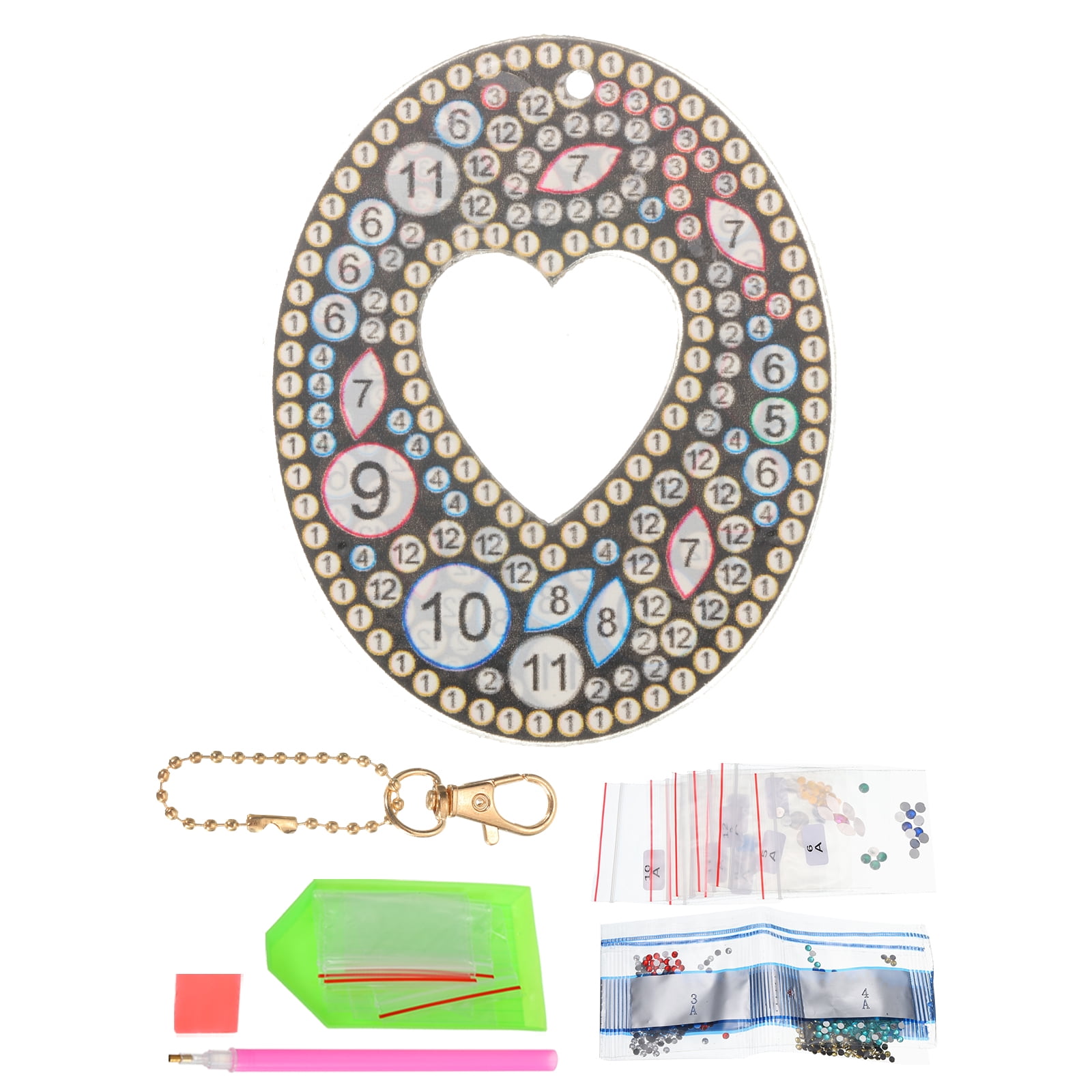 Diamond Art Keychains, 1 PCS Diamond Art Painting Letters Keychains ...