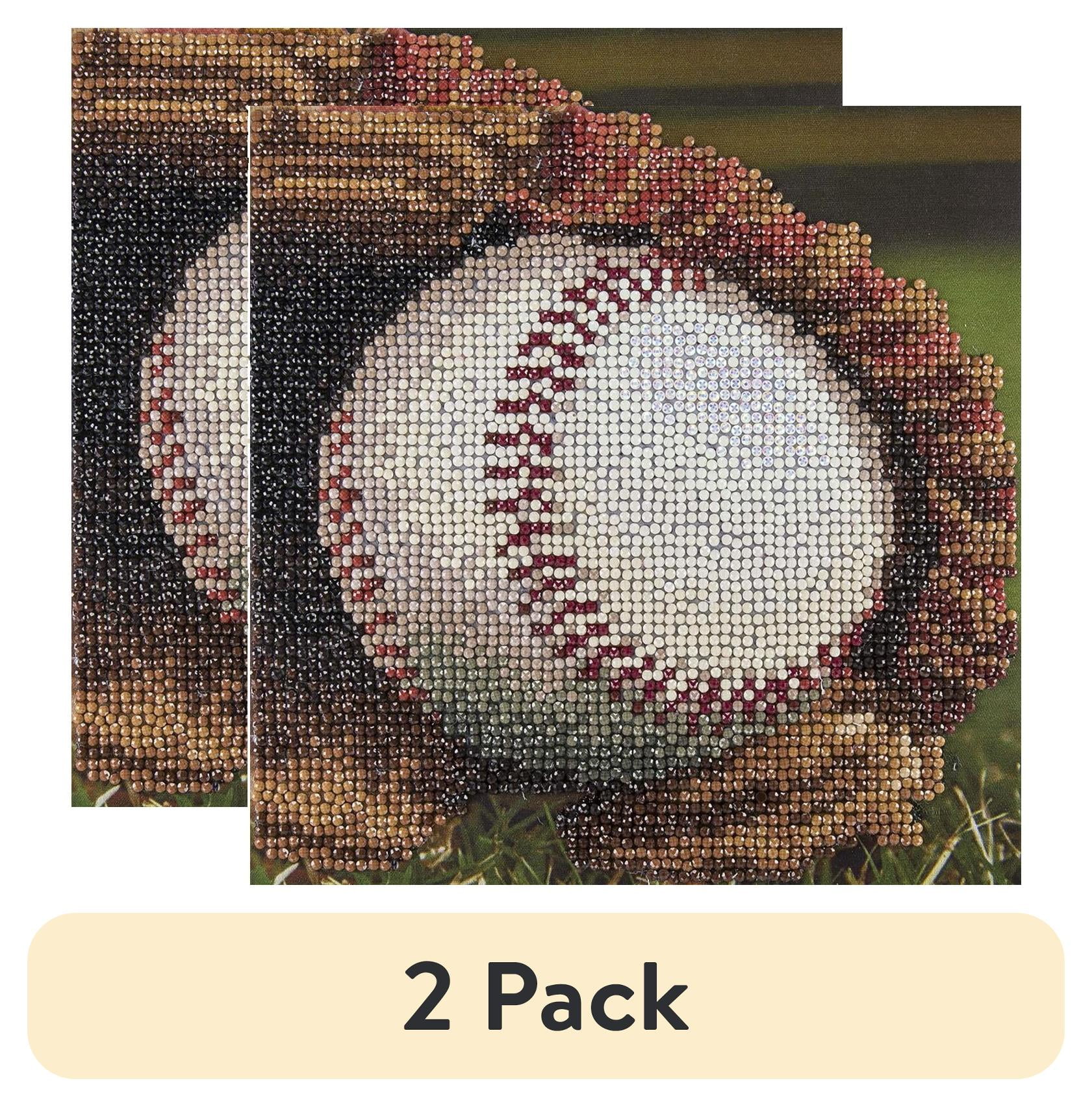 (2 pack) Diamond Art Kit 8x8" Sparkle Baseball/Glove - Walmart.com