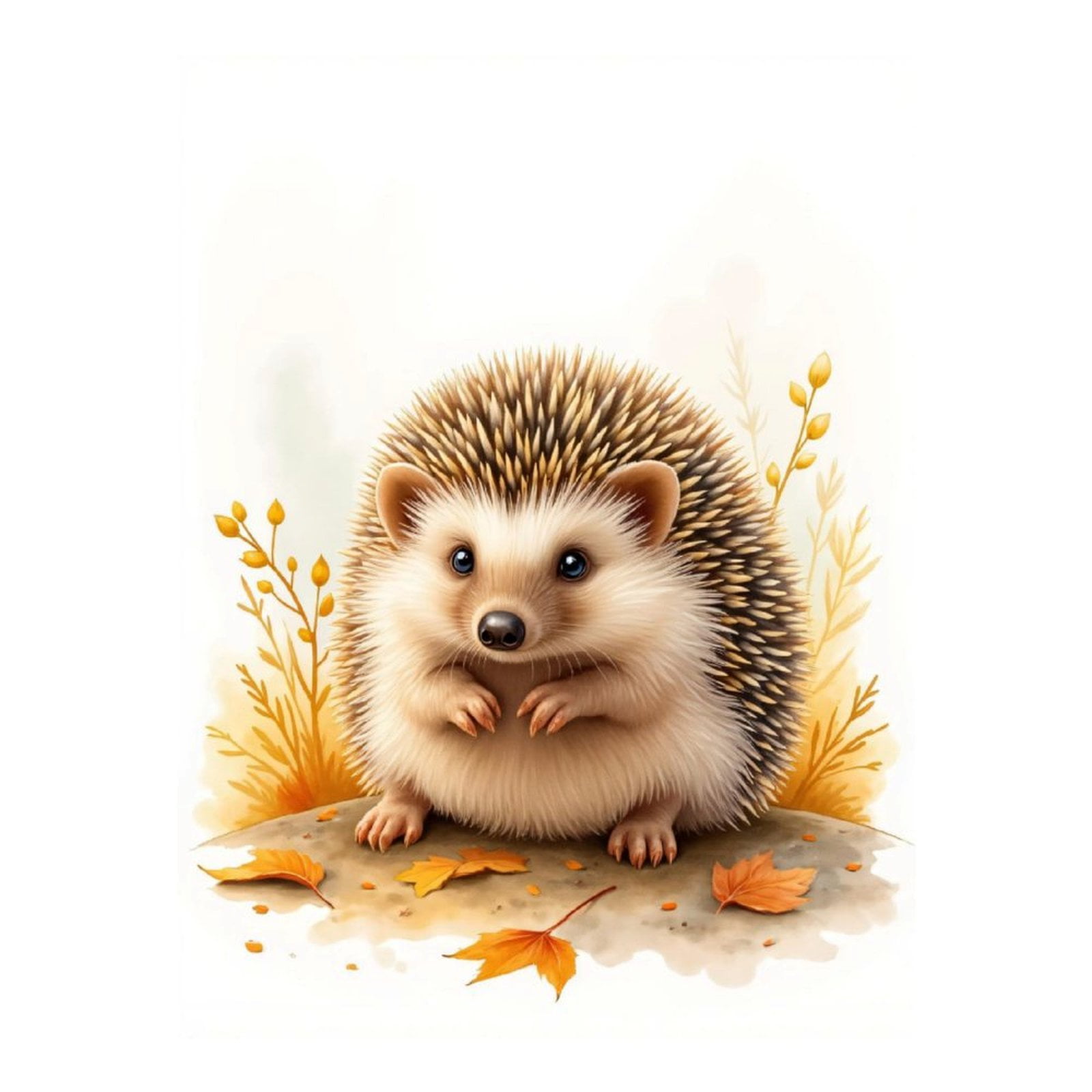 Diamond Art Kit for Adults, Adorable Autumn Hedgehog Nature Diamond ...