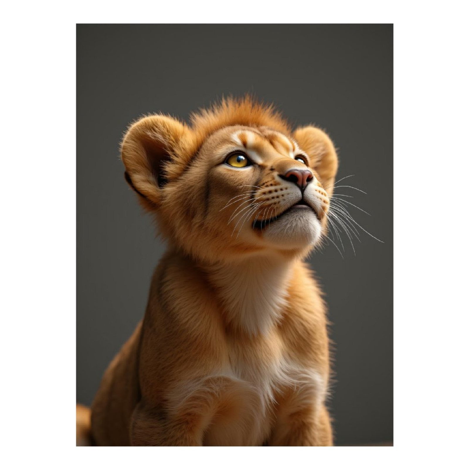 Diamond Art Kit for Adults, Adorable Lion Cub Portrait Diamond Painting ...