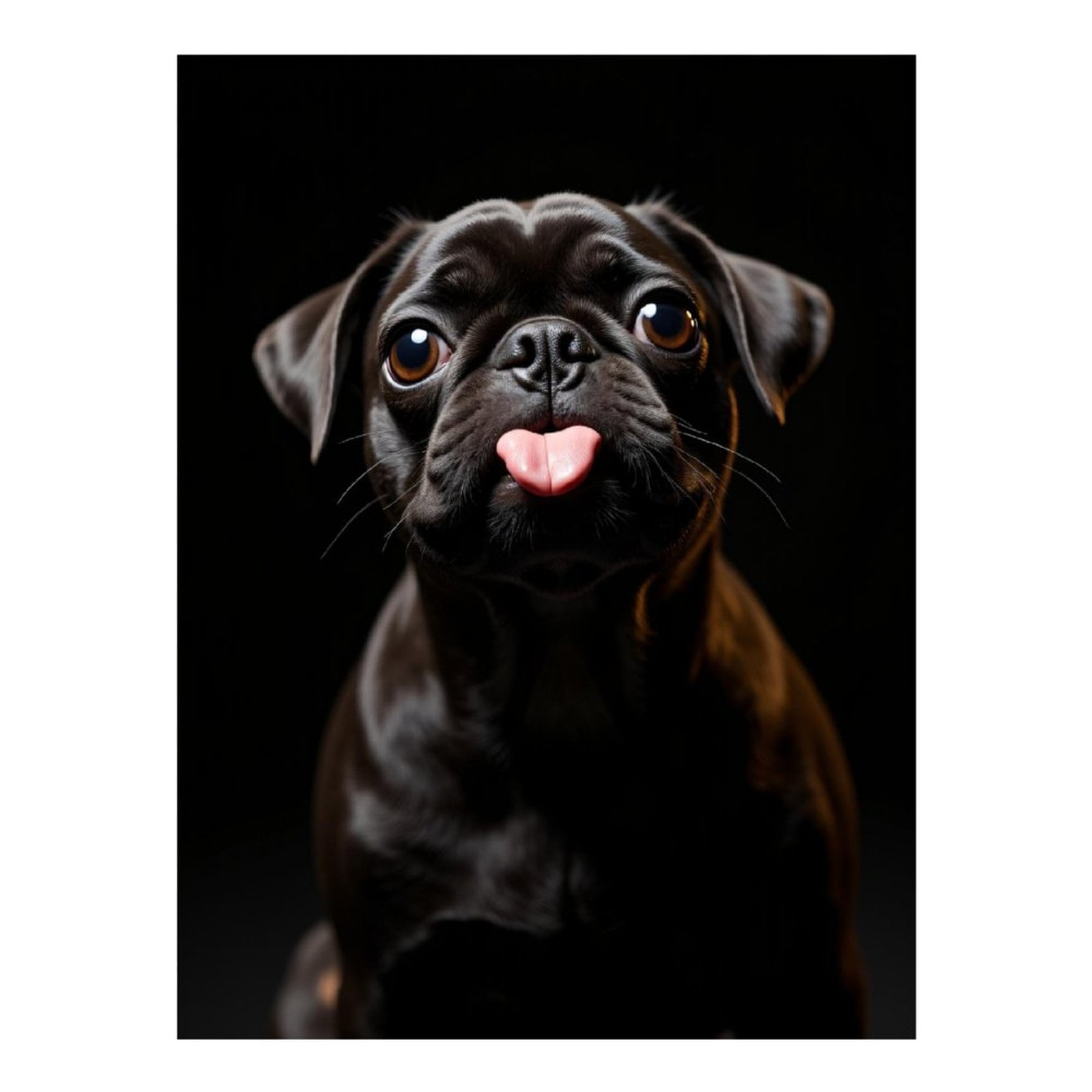 Diamond Art Kit for Adults, Adorable Pug Sticking Tongue Out Diamond ...
