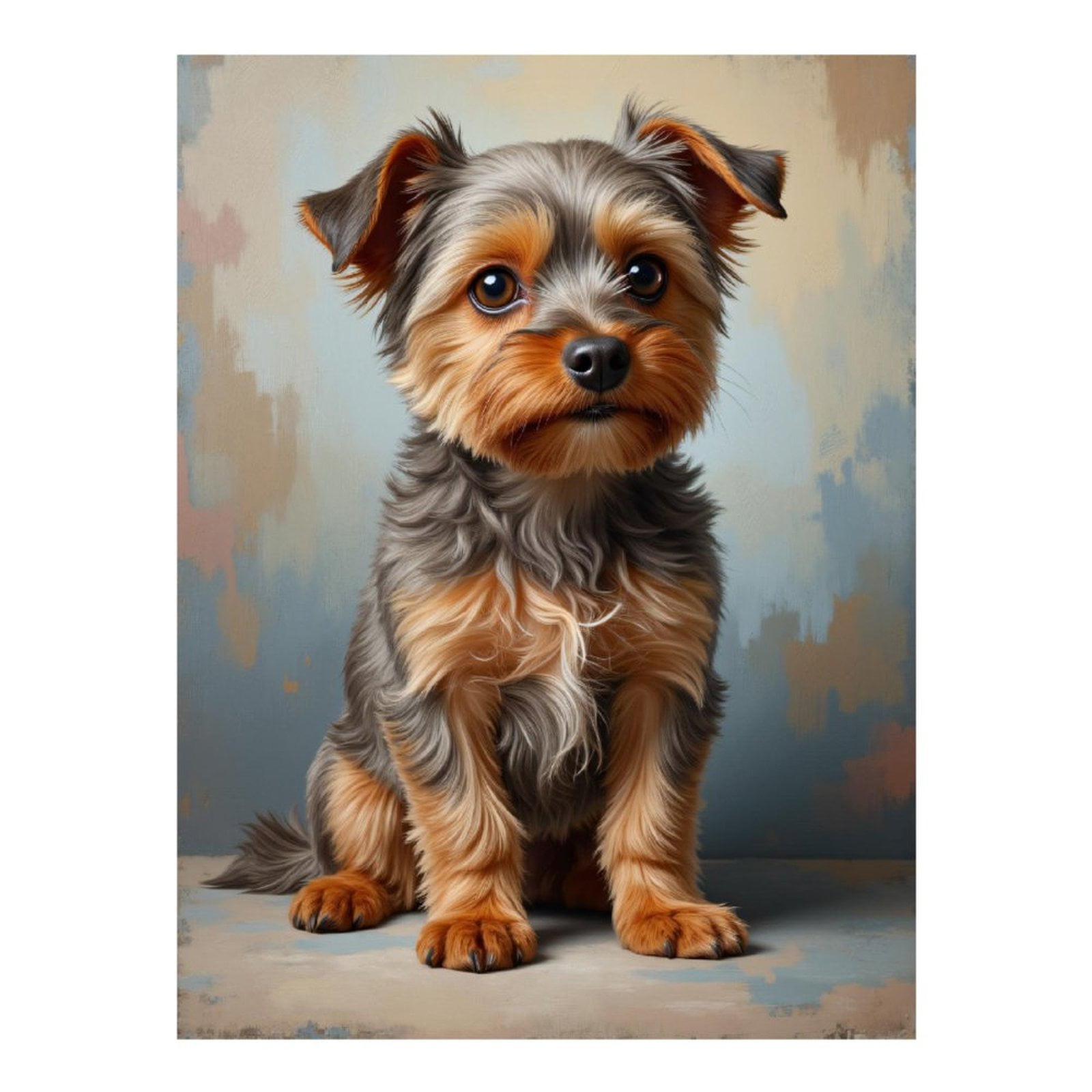 Diamond Art Kit for Adults, Adorable Yorkie Portrait Bust Diamond ...