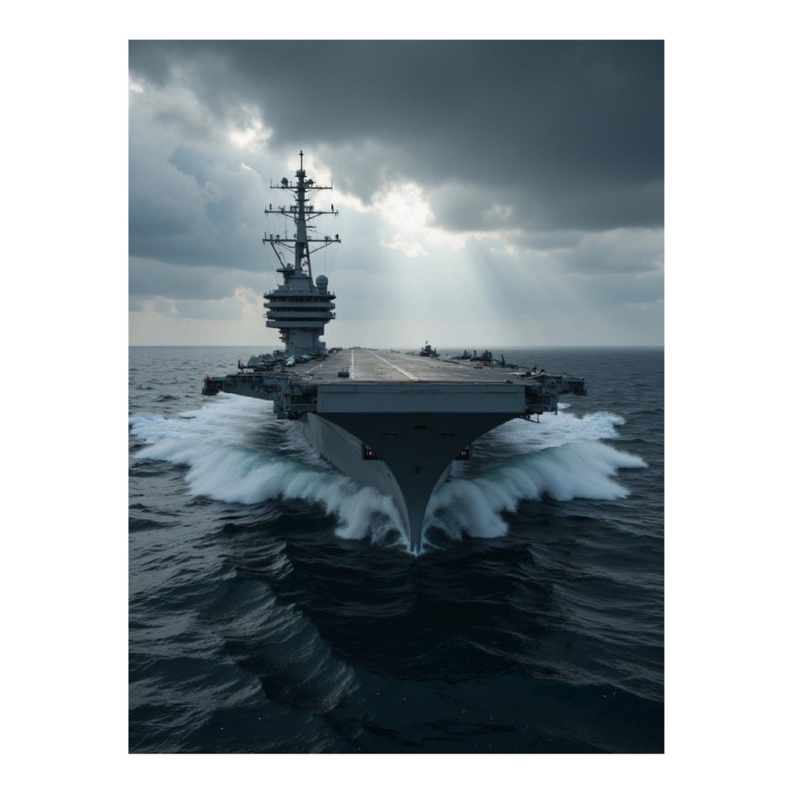 Diamond Art Kit for Adults, Aircraft Carrier On Ocean Waves Diamond ...