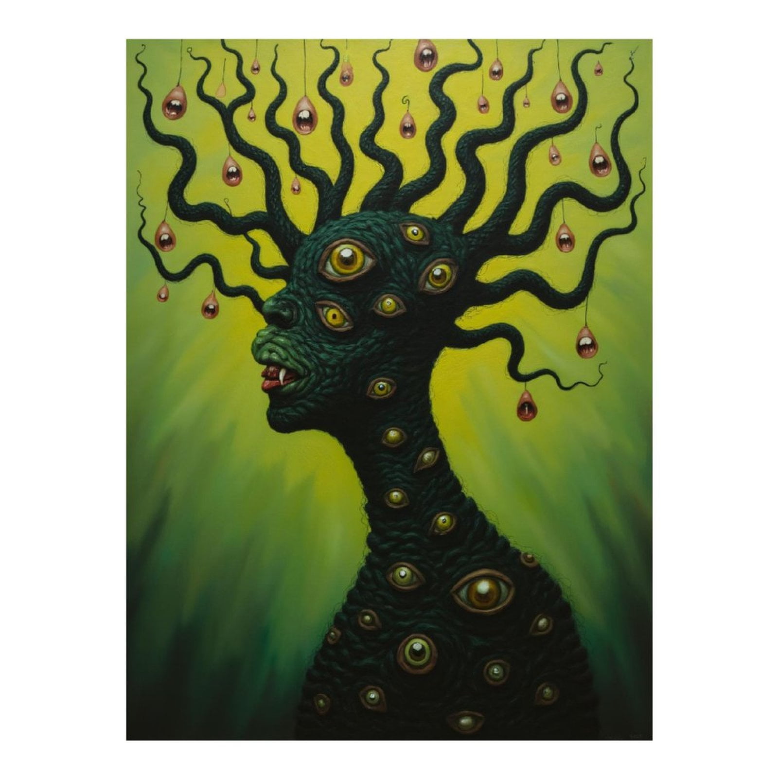 Diamond Art Kit for Adults, Alien Creature Many Eyes Surreal Art ...
