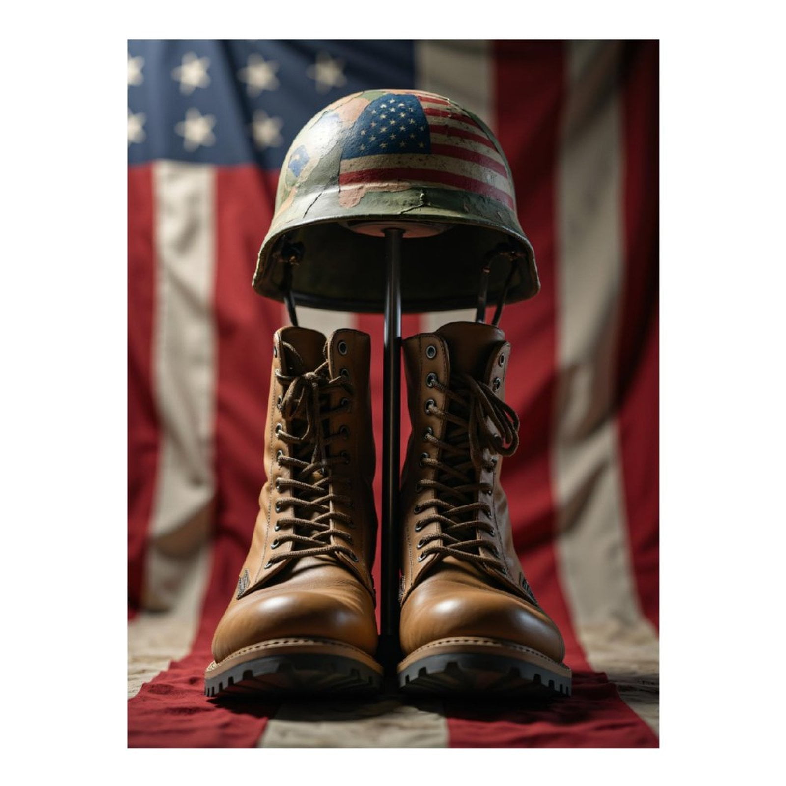 Diamond Art Kit for Adults, American Flag Helmet Boots Display Diamond ...