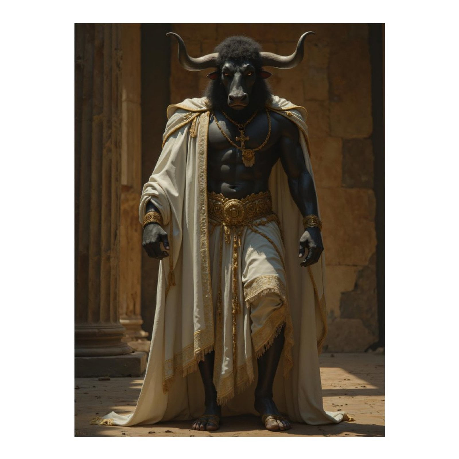 Diamond Art Kit for Adults, Ancient Warrior Minotaur Regal Outfit ...