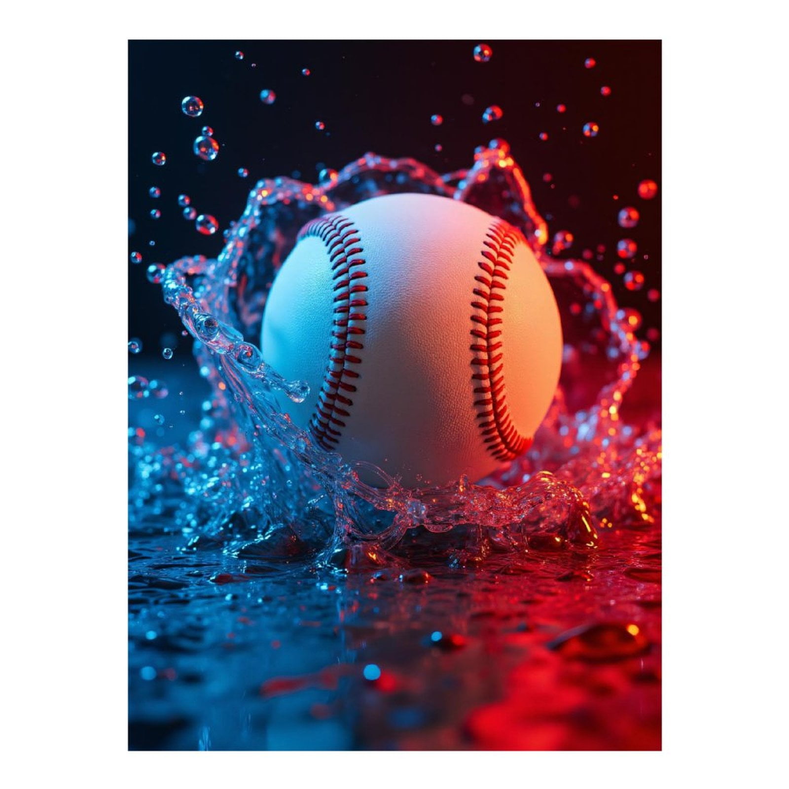 Diamond Art Kit for Adults, Baseball Water Splash Dynamic Diamond ...