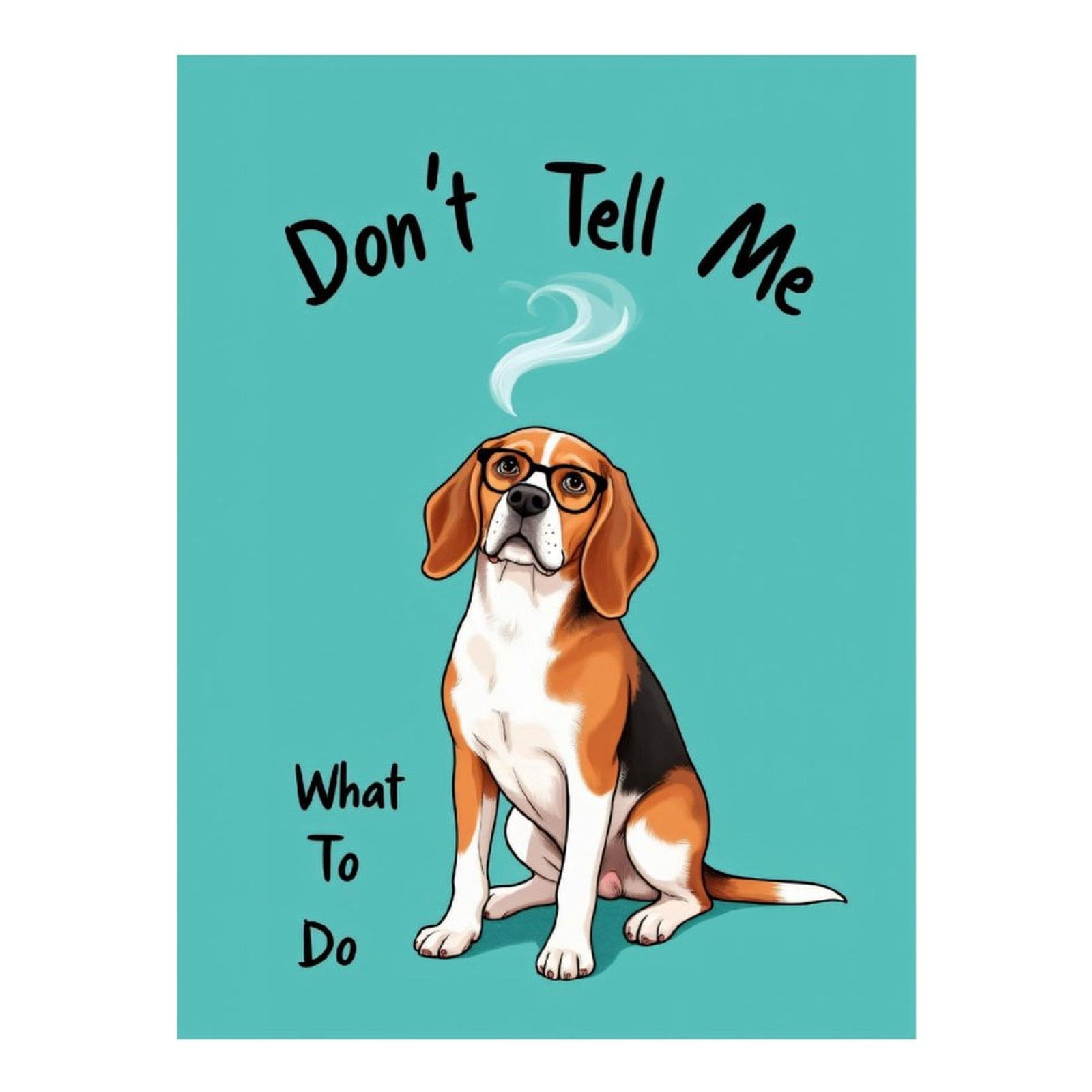 Diamond Art Kit for Adults, Beagle Glasses Attitude Art Design Diamond ...