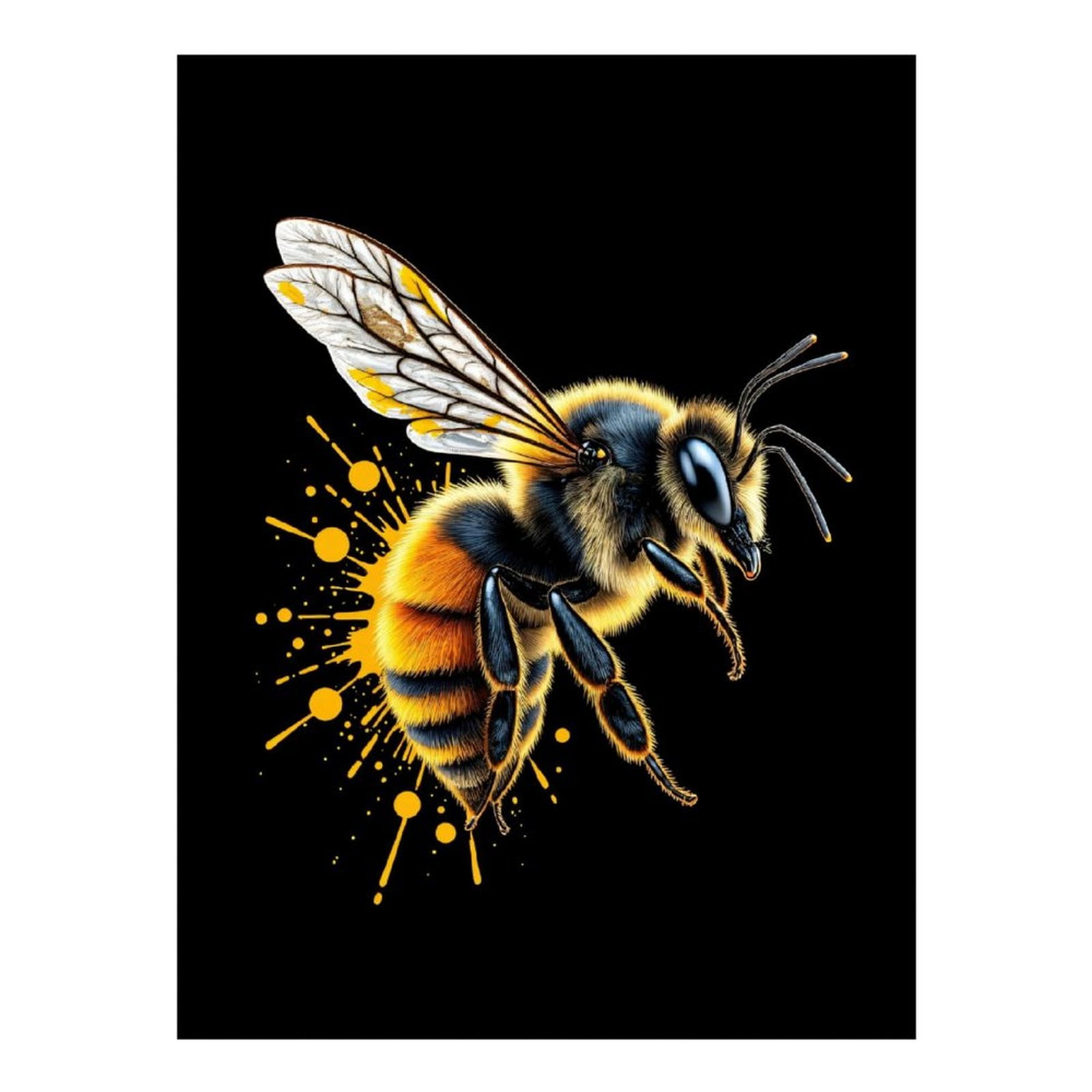 Diamond Art Kit for Adults, Bee Vibrant Colors Splatter Art Diamond ...