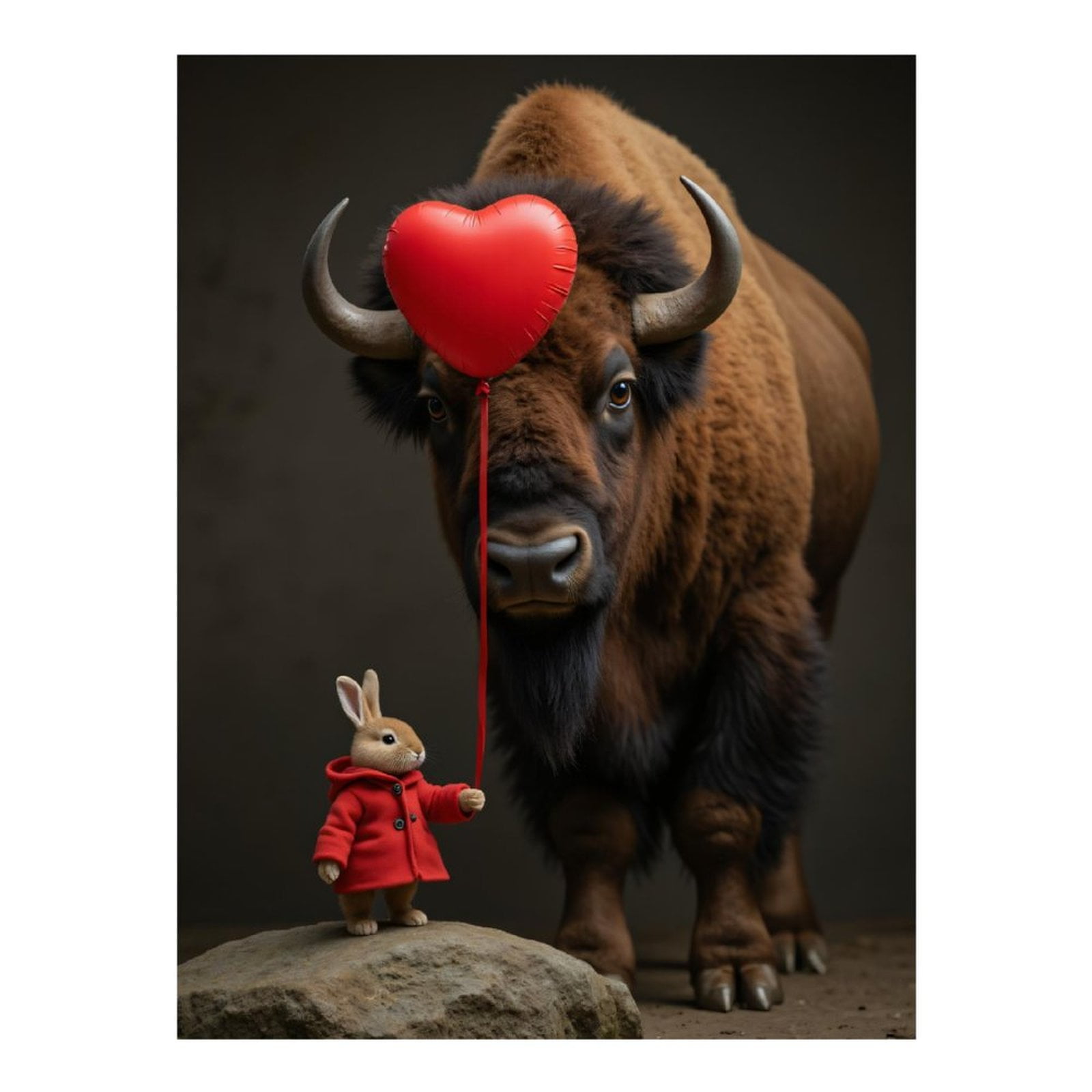 Diamond Art Kit for Adults, Bison Bunny Red Heart Balloon Diamond ...