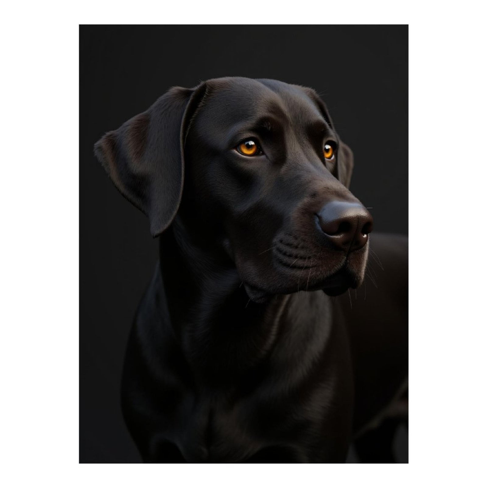 Diamond Art Kit for Adults, Black Labrador Portrait Elegance Diamond ...