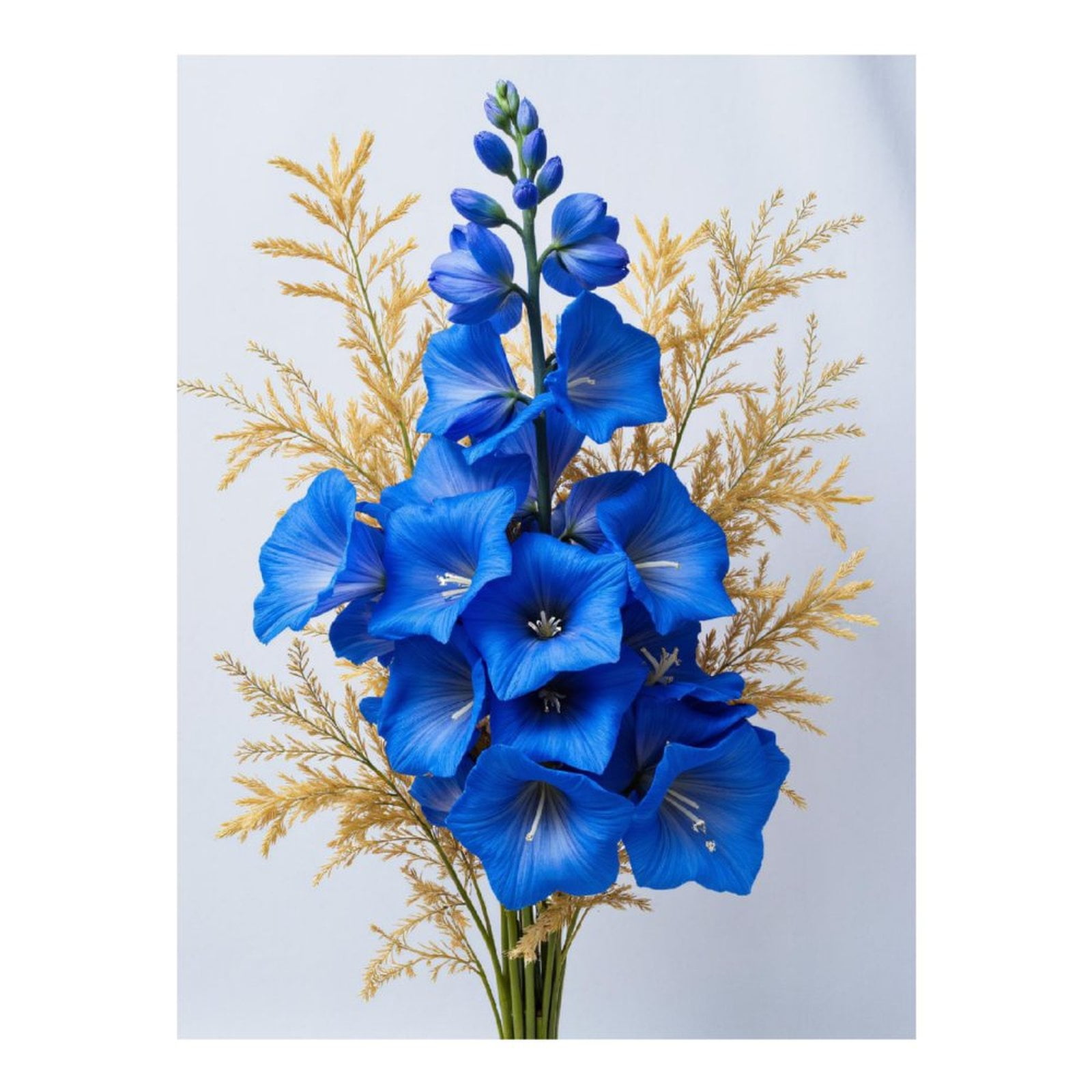 Diamond Art Kit for Adults, Blue Blossoms Bouquet Display Diamond ...