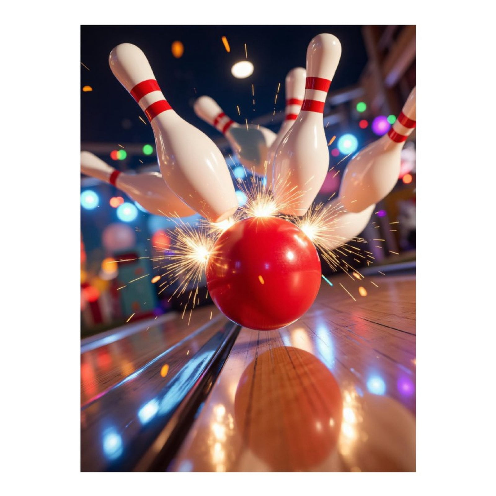 Diamond Art Kit for Adults, Bowling Strike Dynamic Sparks Diamond ...