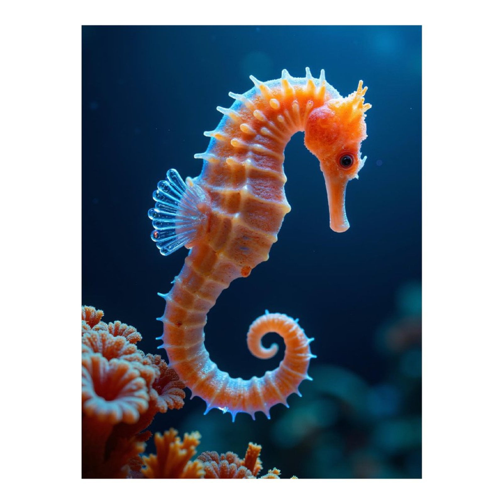 Diamond Art Kit for Adults, Bright Seahorse Underwater Coral Diamond ...
