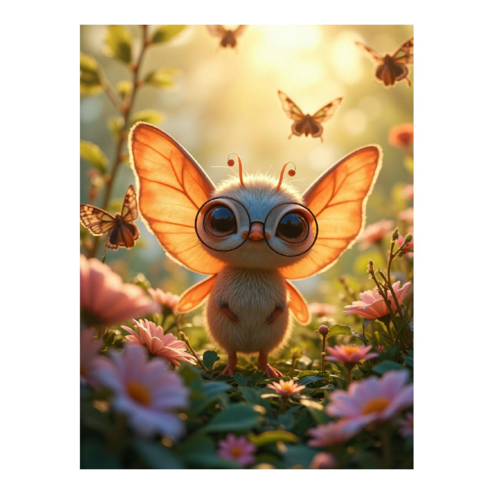 Diamond Art Kit for Adults, Butterfly Creature In Flower Garden Diamond ...