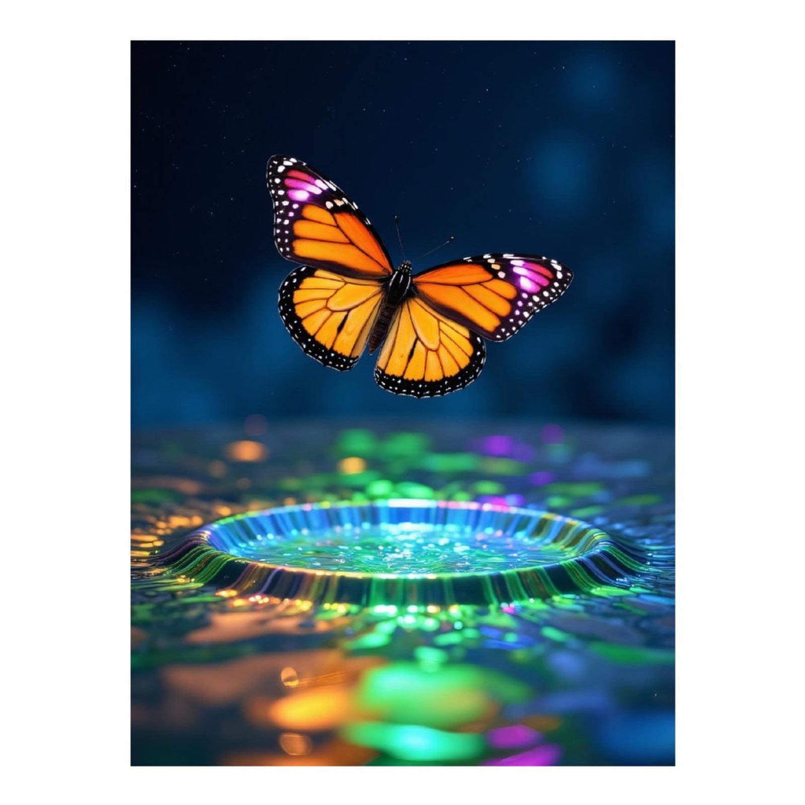 Diamond Art Kit for Adults, Butterfly Vibrant Colors Ripple Effect Diamond Painting for Adults ...