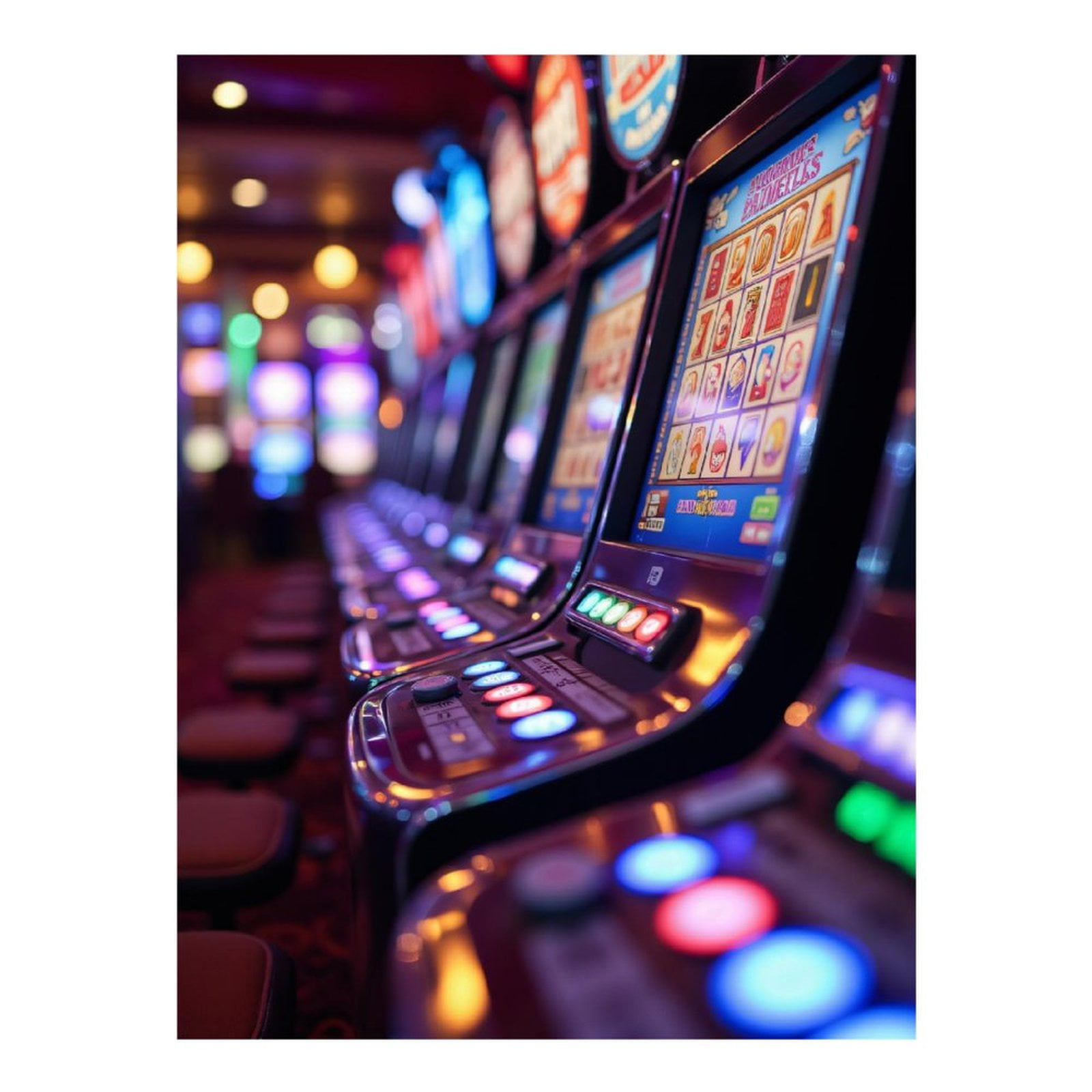 Diamond Art Kit for Adults, Casino Slot Machines Lights Excitement ...