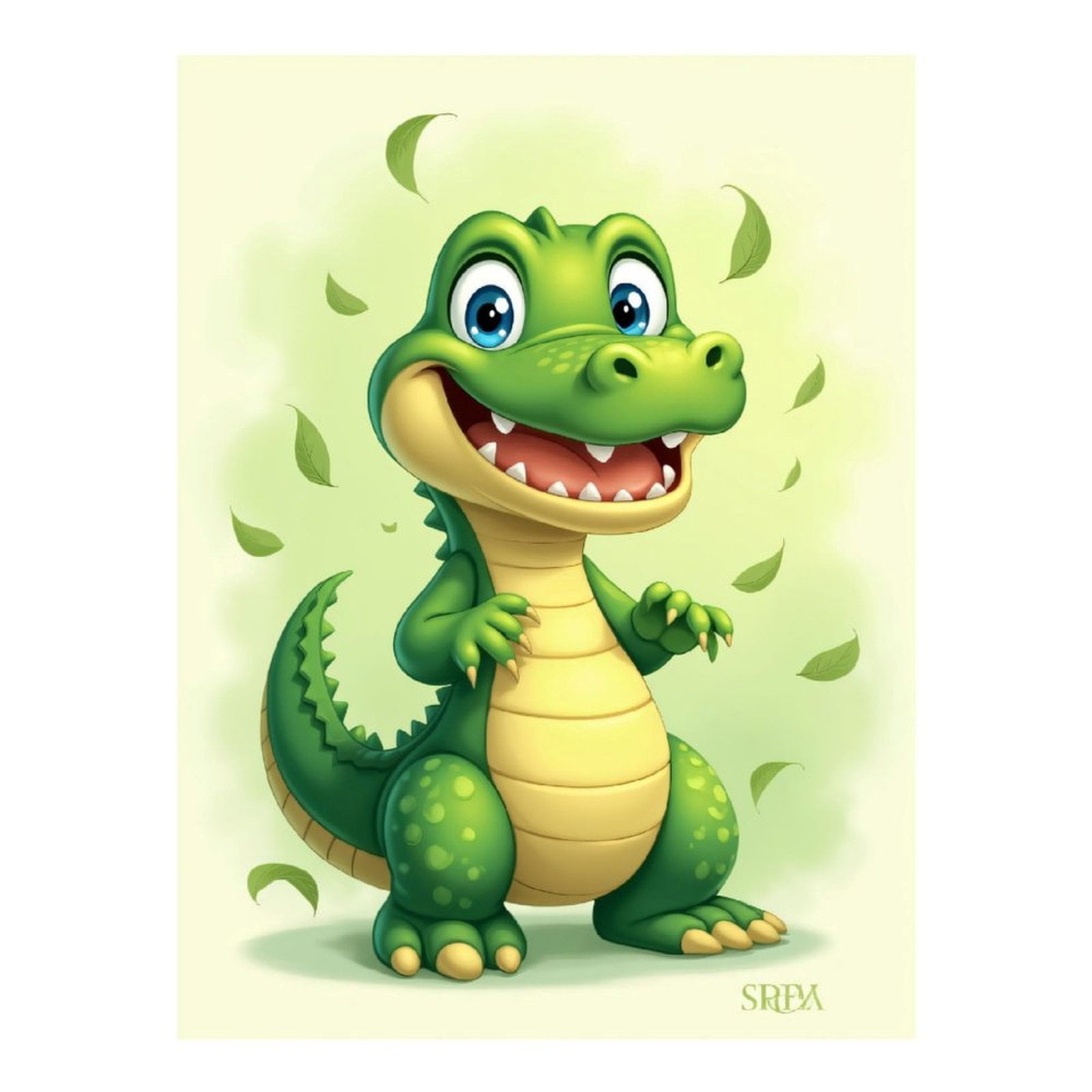 Diamond Art Kit for Adults, Cheerful Cartoon Green Creature Diamond ...