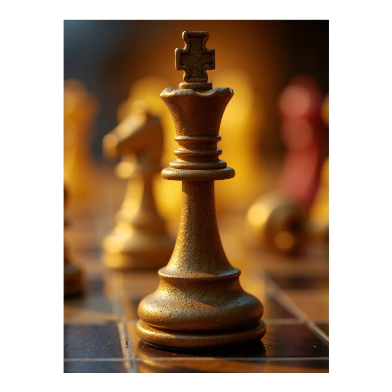 Diamond Art Kit for Adults, Chess King Piece On Chessboard Diamond ...