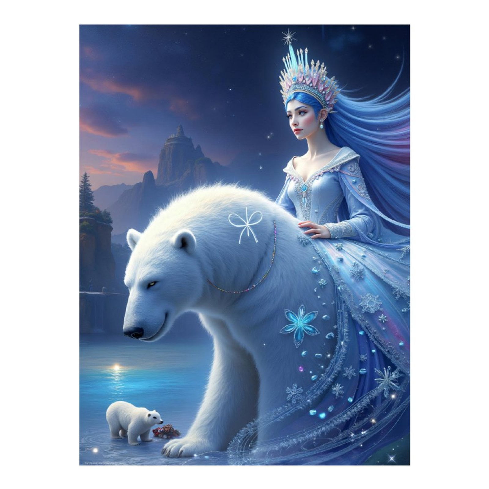 Diamond Art Kit for Adults, Classy Bear White Print No.96 Diamond ...