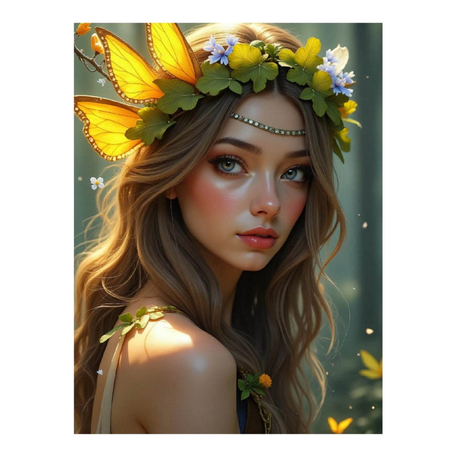 Diamond Art Kit for Adults, Classy Butterfly Woman Print No.572 Diamond ...