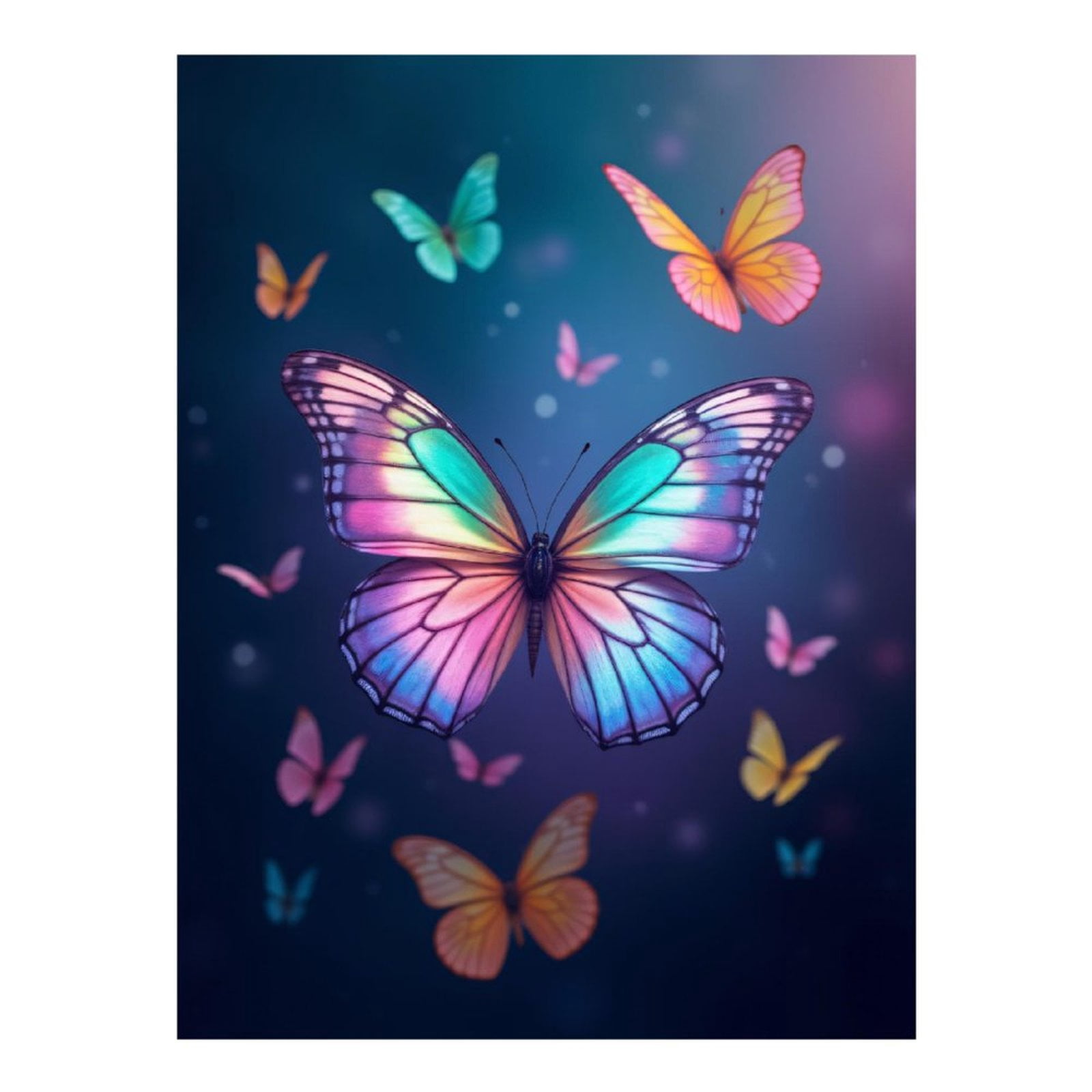 Diamond Art Kit for Adults, Colorful Butterflies Magical Flight Diamond ...