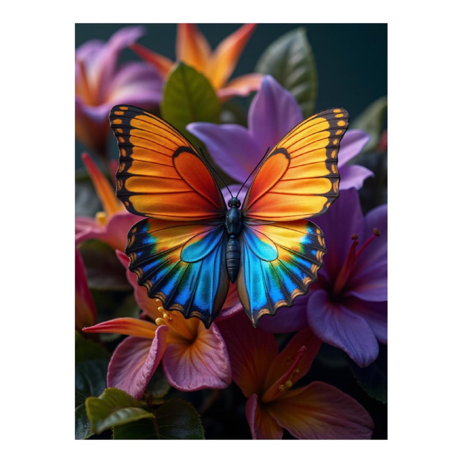 Diamond Art Kit for Adults, Colorful Butterfly Floral Display Diamond ...