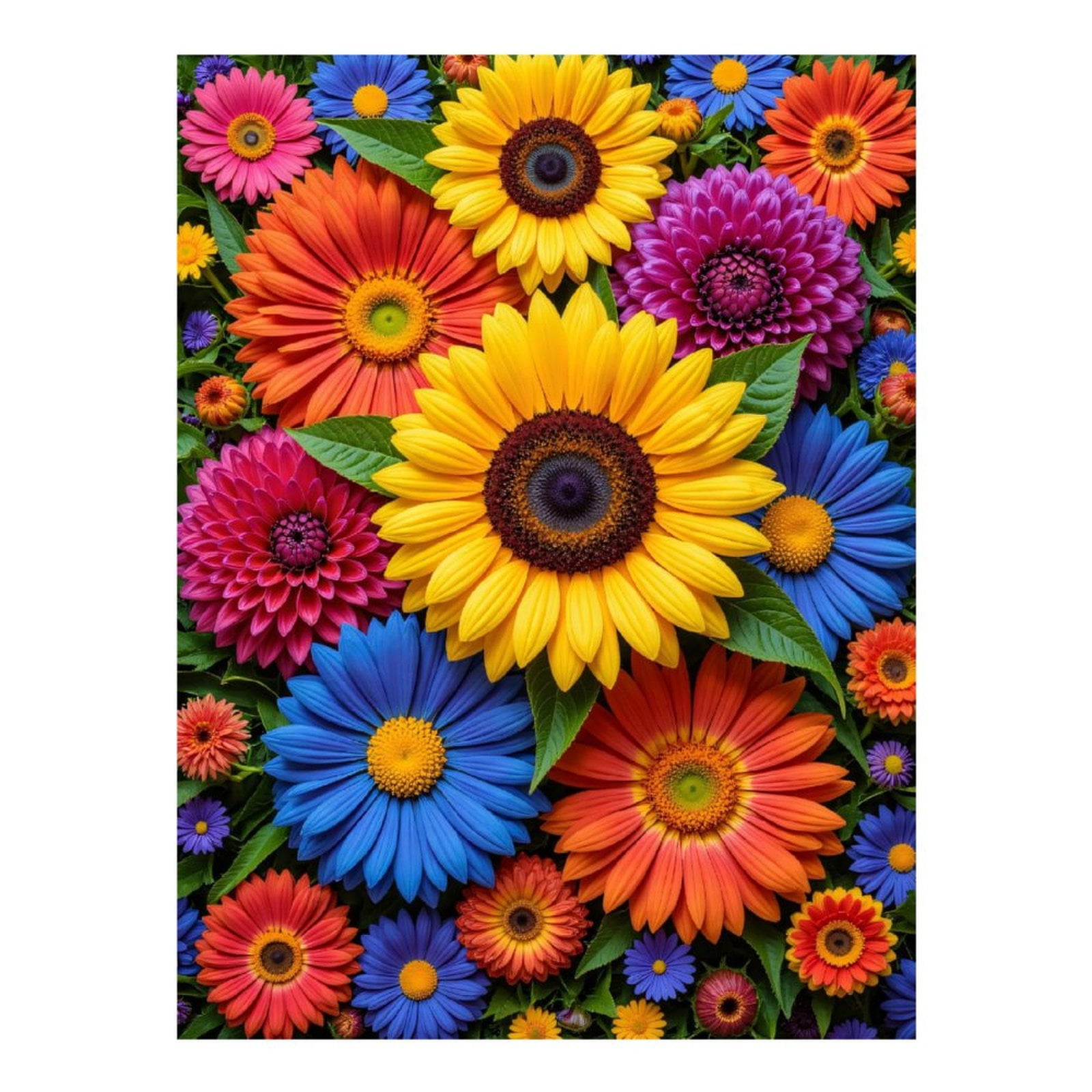 Diamond Art Kit for Adults, Colorful Floral Pattern Blooming Diamond ...