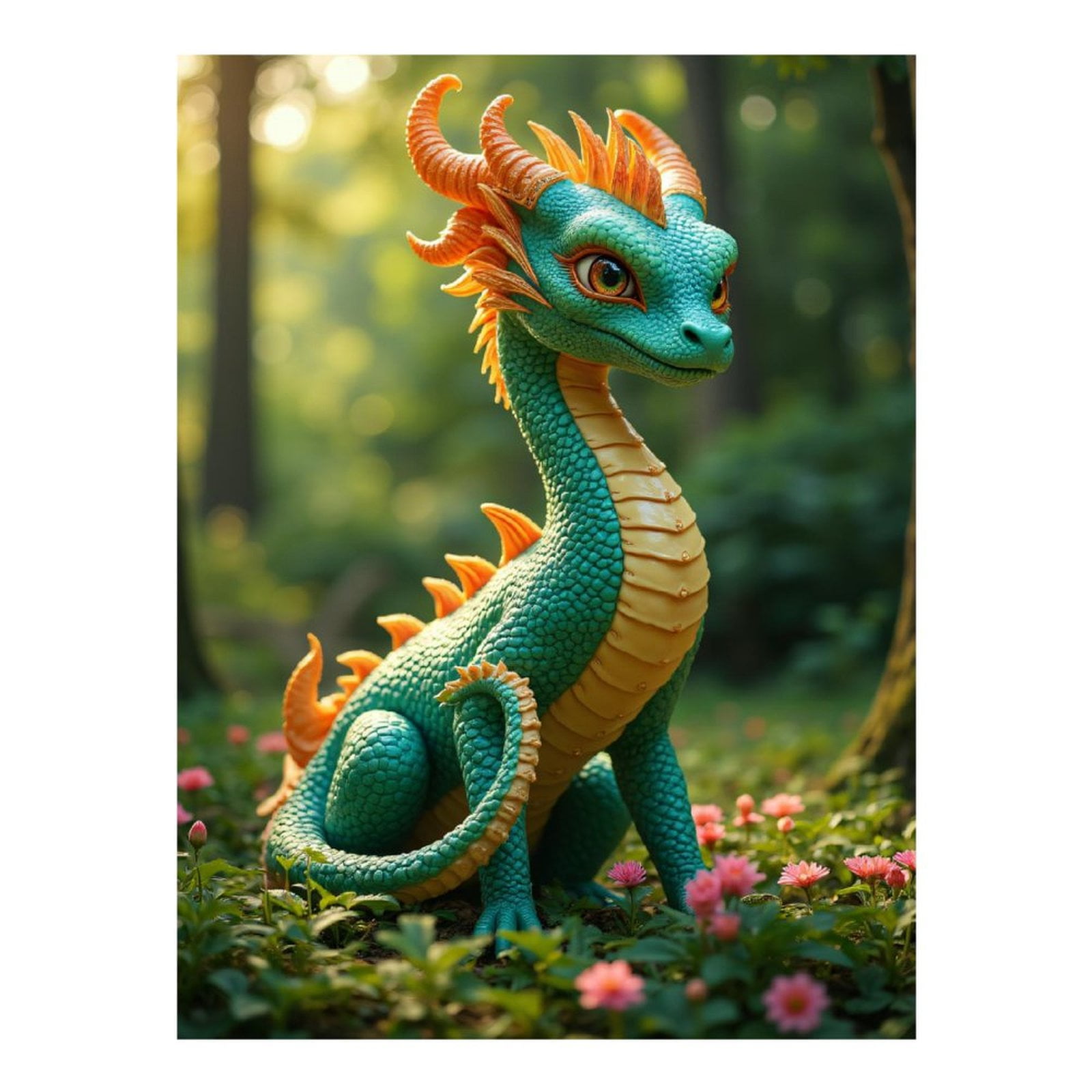 Diamond Art Kit for Adults, Colorful Forest Dragon Toy Diamond Painting ...