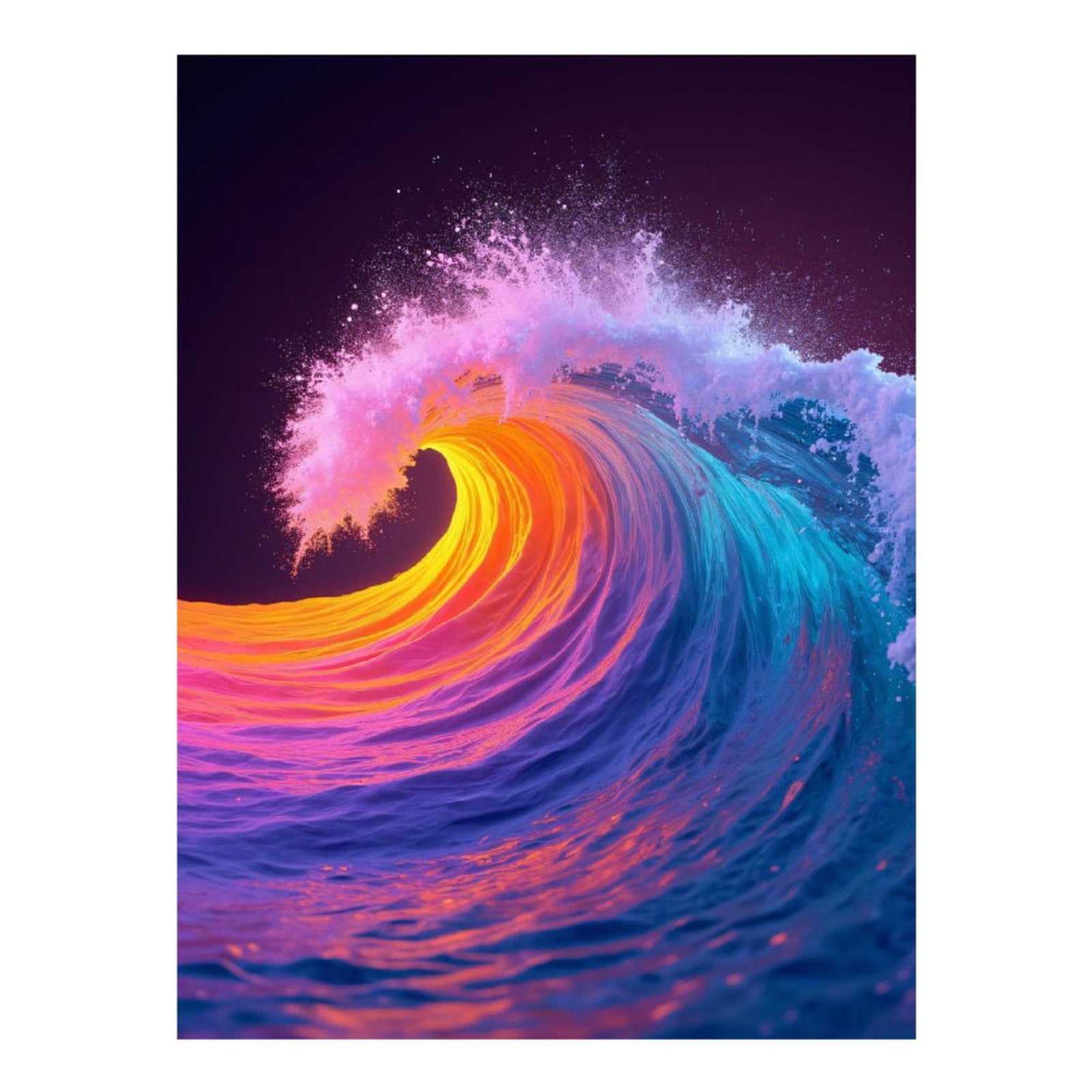 Diamond Art Kit for Adults, Colorful Ocean Wave Artistry Diamond ...