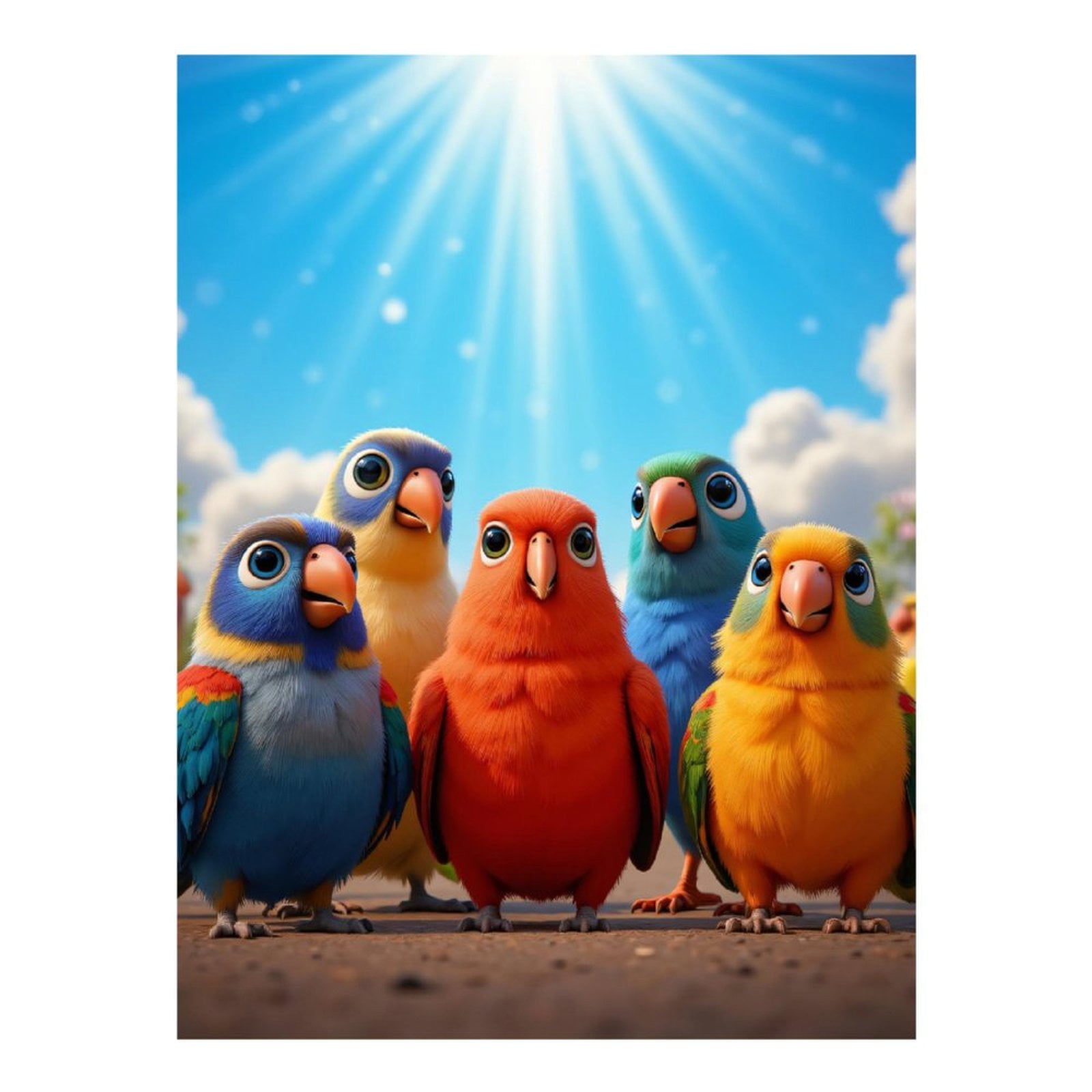 Diamond Art Kit for Adults, Colorful Parrots Group Sunshine Diamond ...