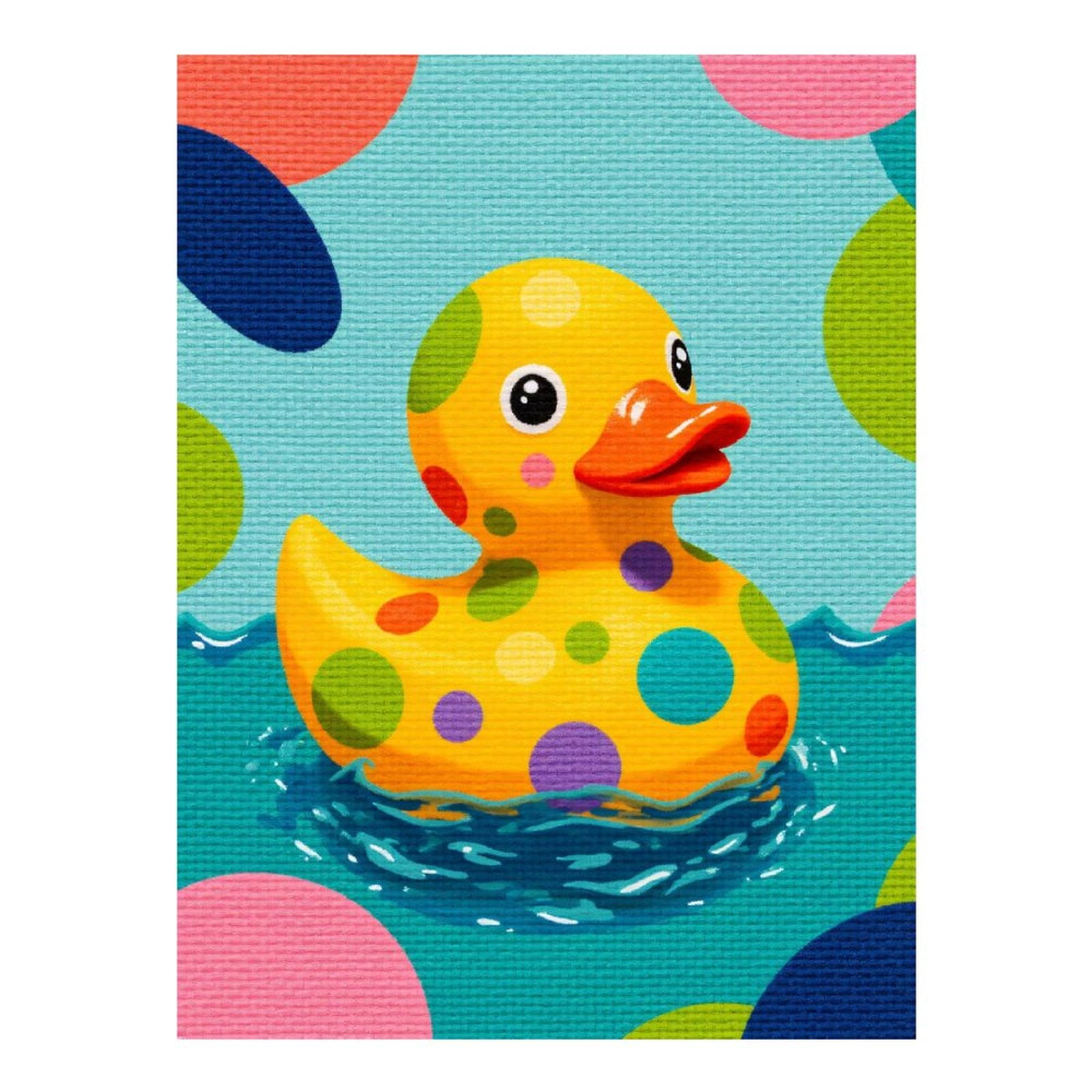 Diamond Art Kit for Adults, Colorful Polka Dot Rubber Duck Diamond ...