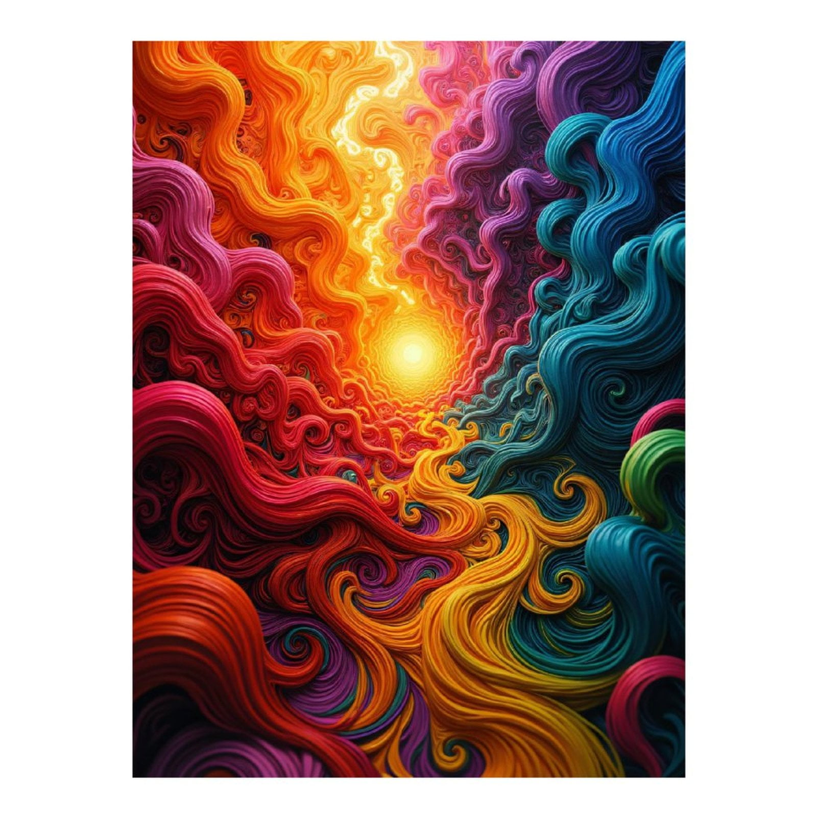 Diamond Art Kit for Adults, Colorful Spirals Vortex Art Imagination ...