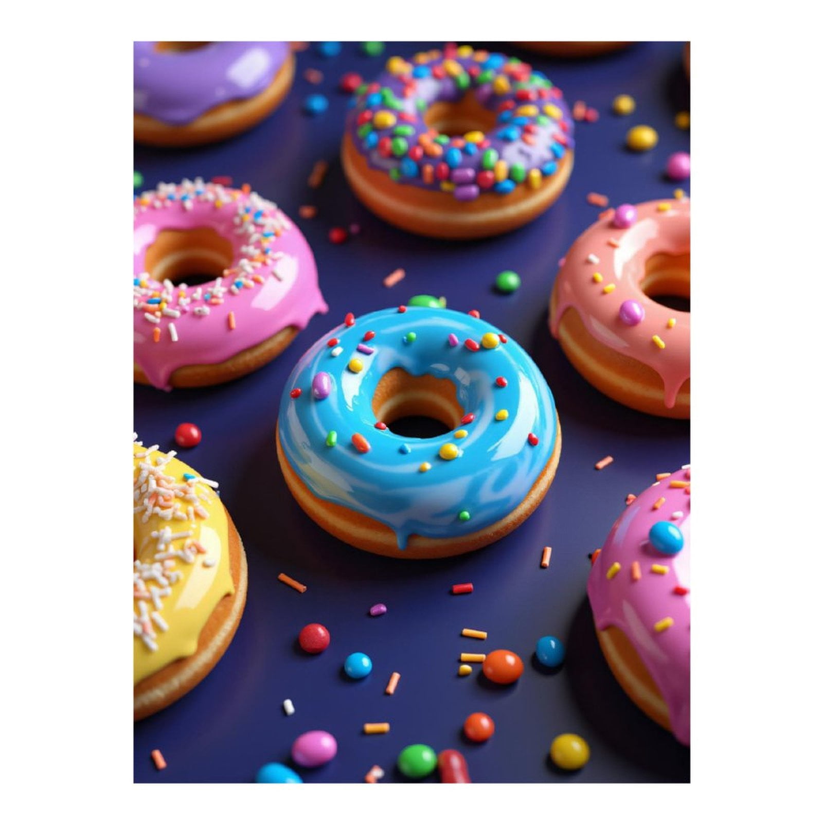 Diamond Art Kit for Adults, Colorful Sprinkles Iced Donuts Diamond ...