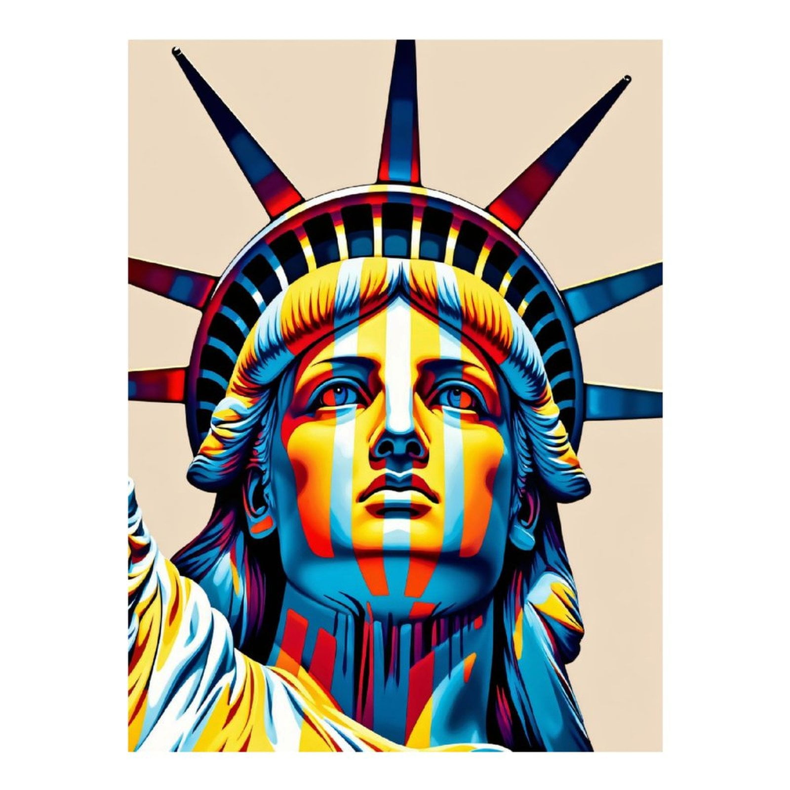 Diamond Art Kit for Adults, Colorful Statue Head Abstract Art Diamond ...