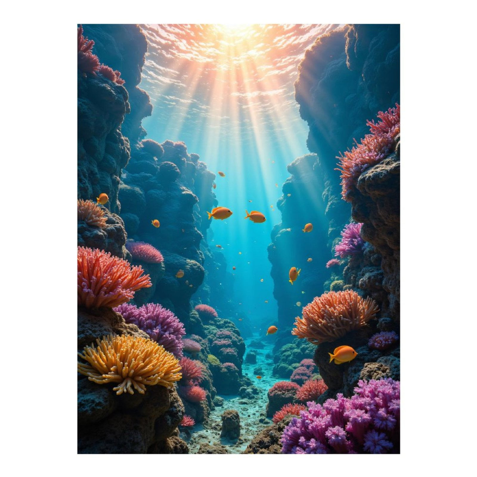 Diamond Art Kit for Adults, Coral Reef Sunlit Ocean Scene Diamond ...