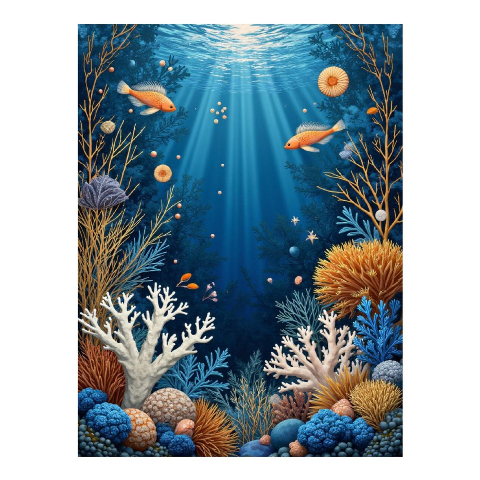 Diamond Art Kit for Adults, Coral Reef Underwater Scene Diamond ...