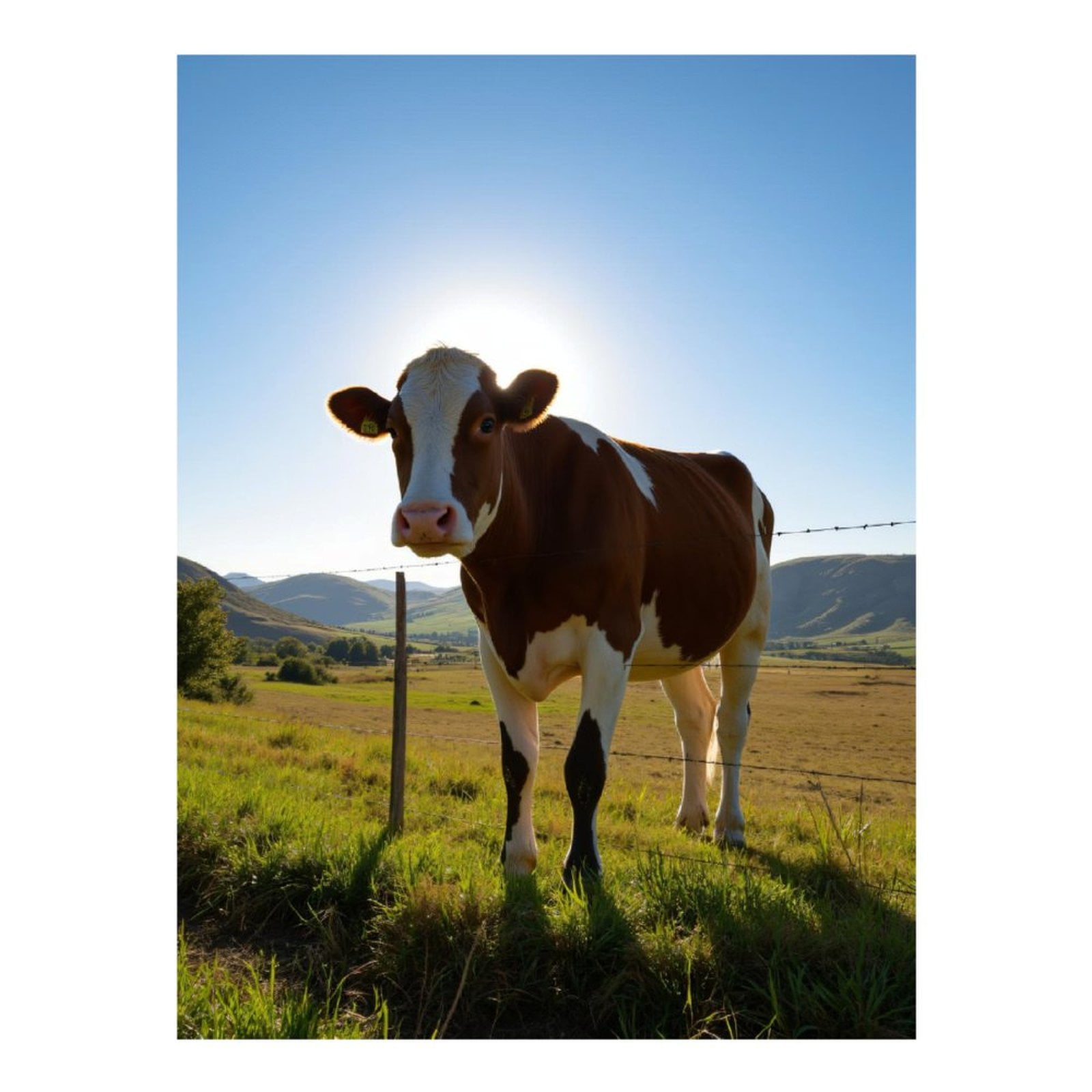 Diamond Art Kit for Adults, Cow Pasture Scenic Hills Sunlit Diamond ...