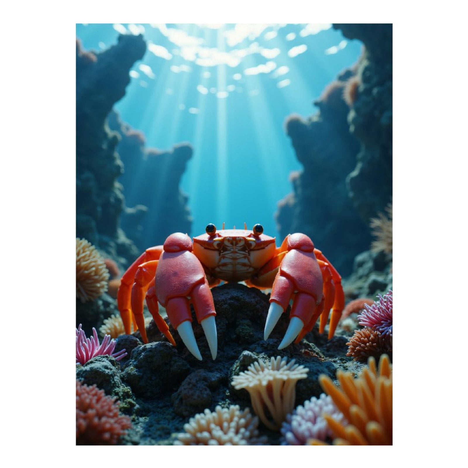 Diamond Art Kit for Adults, Crab Coral Reef Sunlight Ocean Scene ...