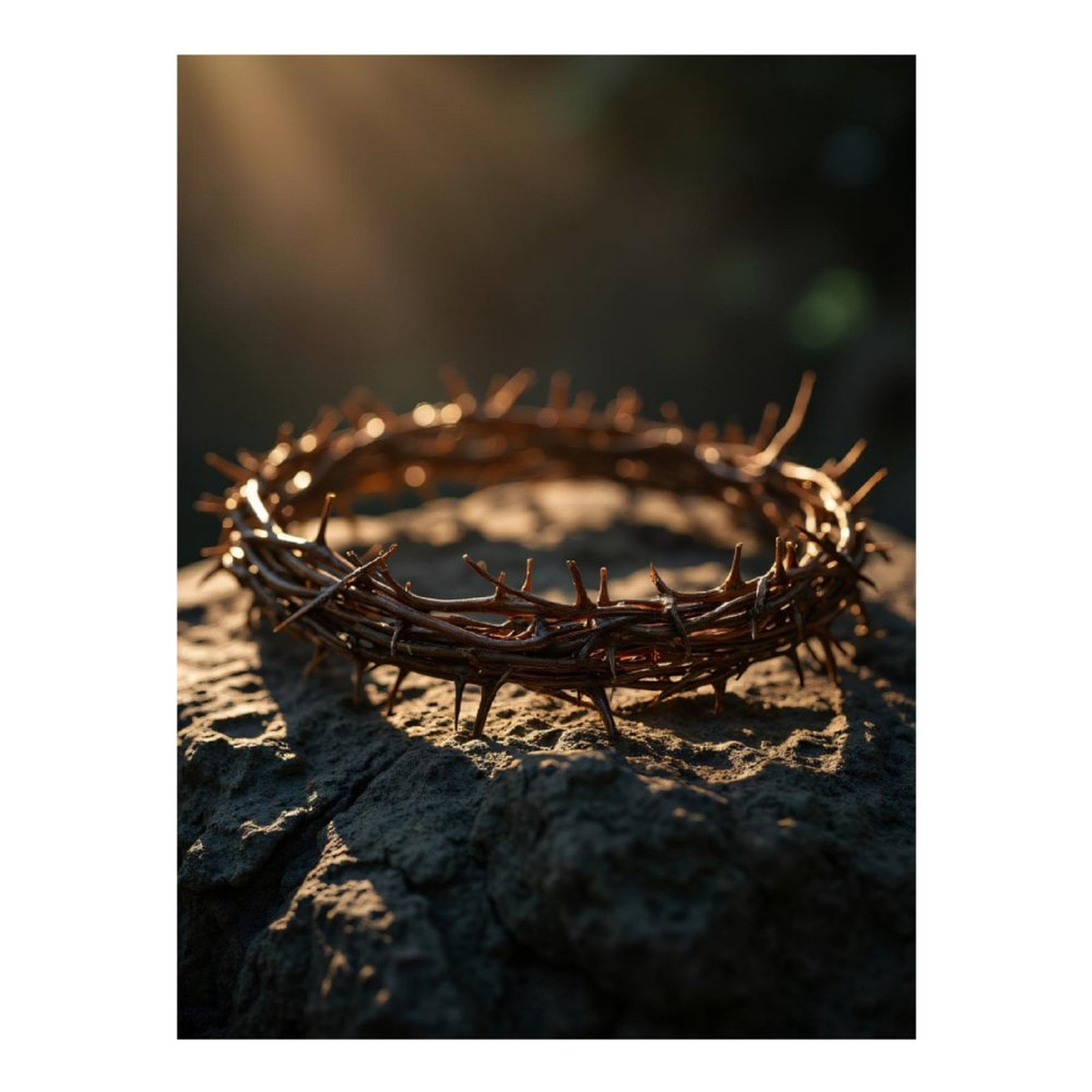 Diamond Art Kit for Adults, Crown Thorns Sunlight Stone Shadows Diamond ...