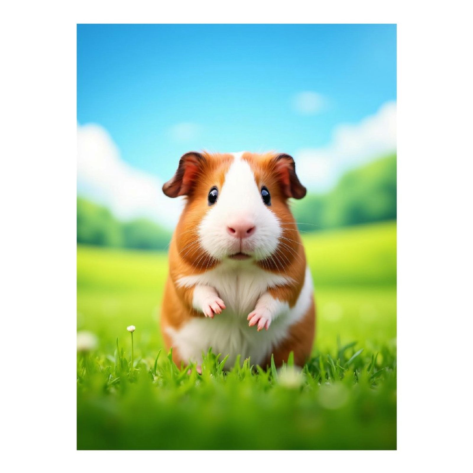 Diamond Art Kit for Adults, Cute Guinea Pig In Sunny Meadow Diamond ...